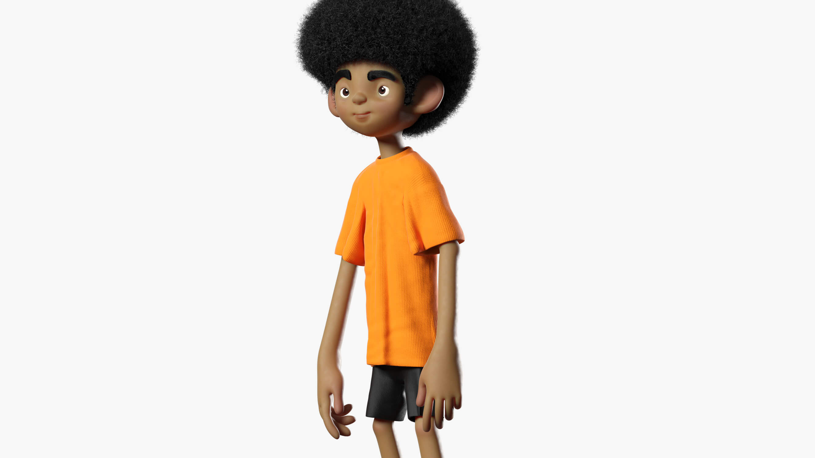 Afro Hair Kid - 3D Model by jebcg