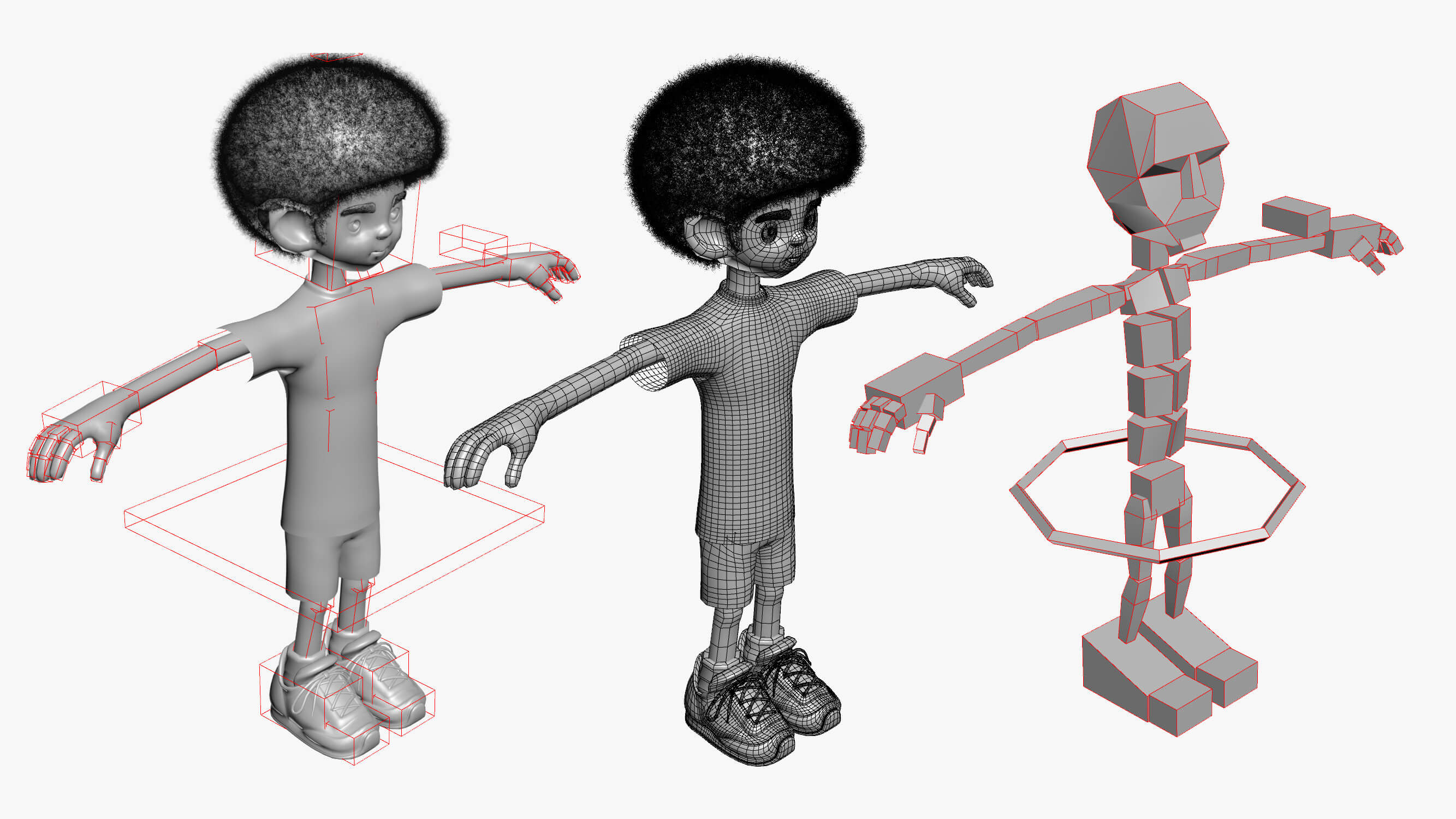 Afro Hair Kid - 3D Model by jebcg
