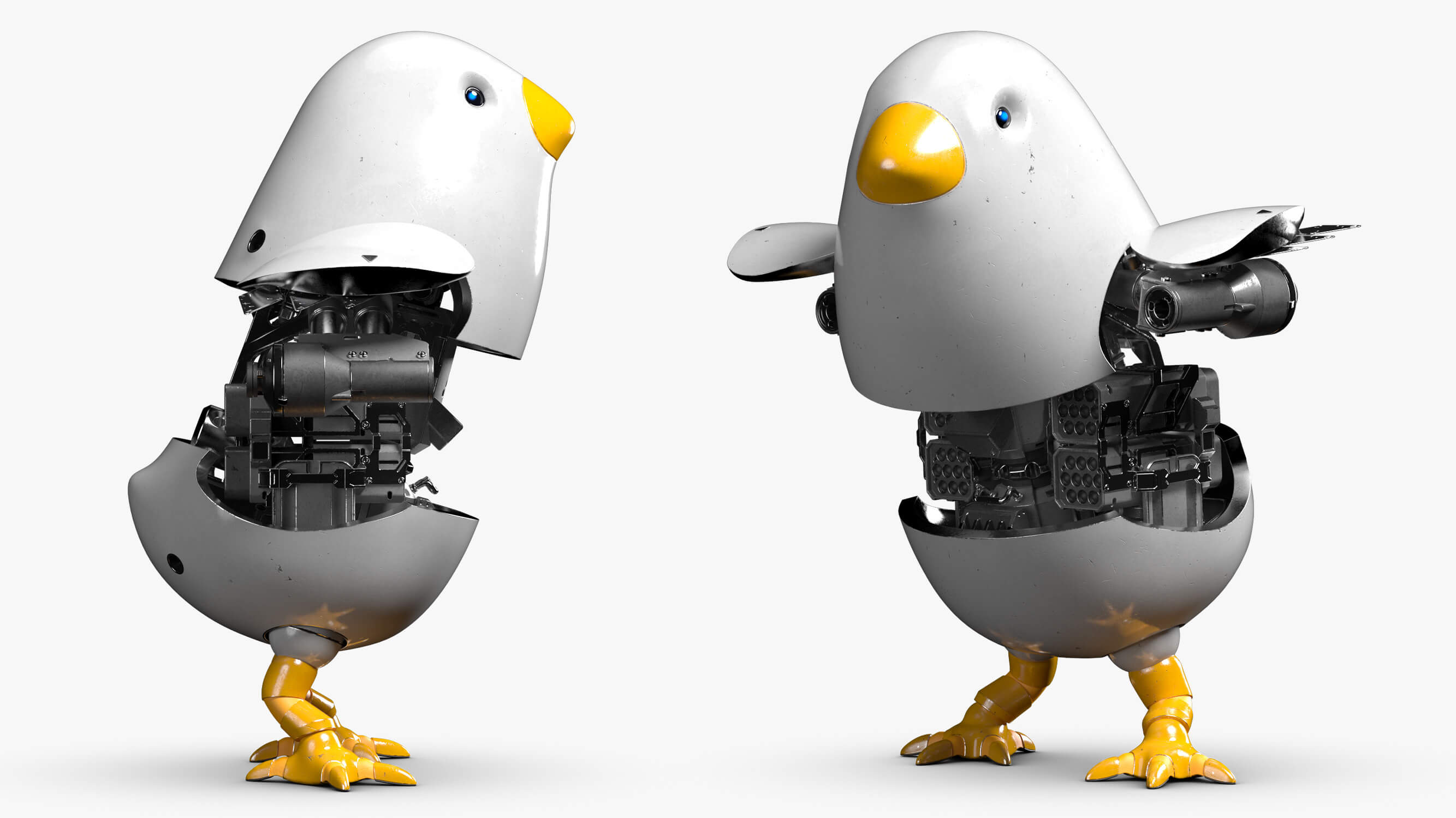 Chicken Robot - 3D Model by jebcg