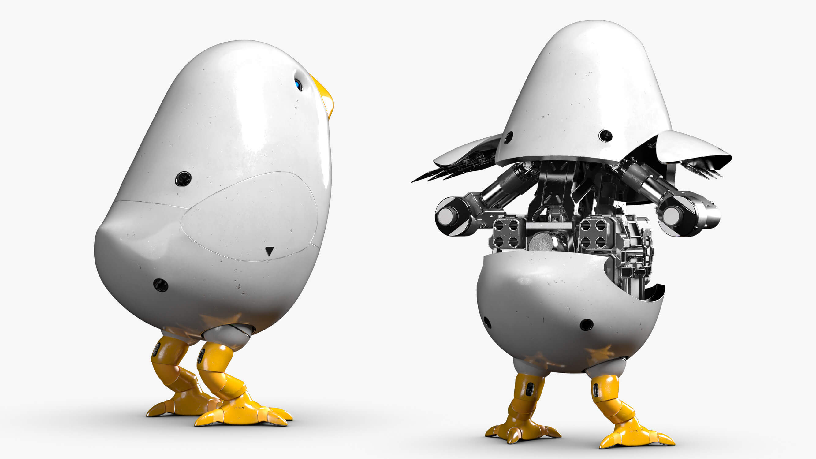 Chicken Robot - 3D Model by jebcg