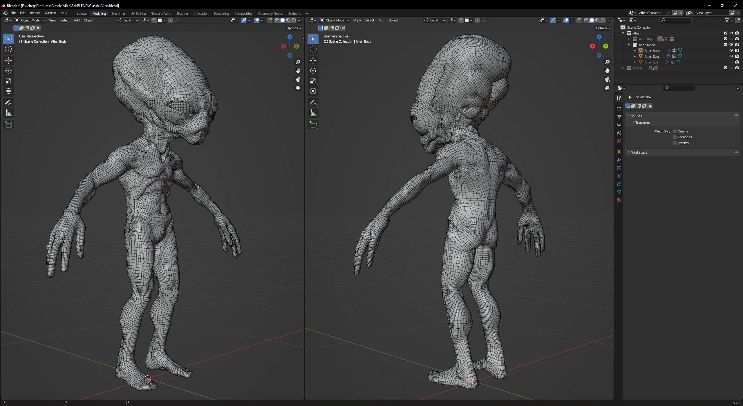 Classic Alien Blender - 3D Model by jebcg