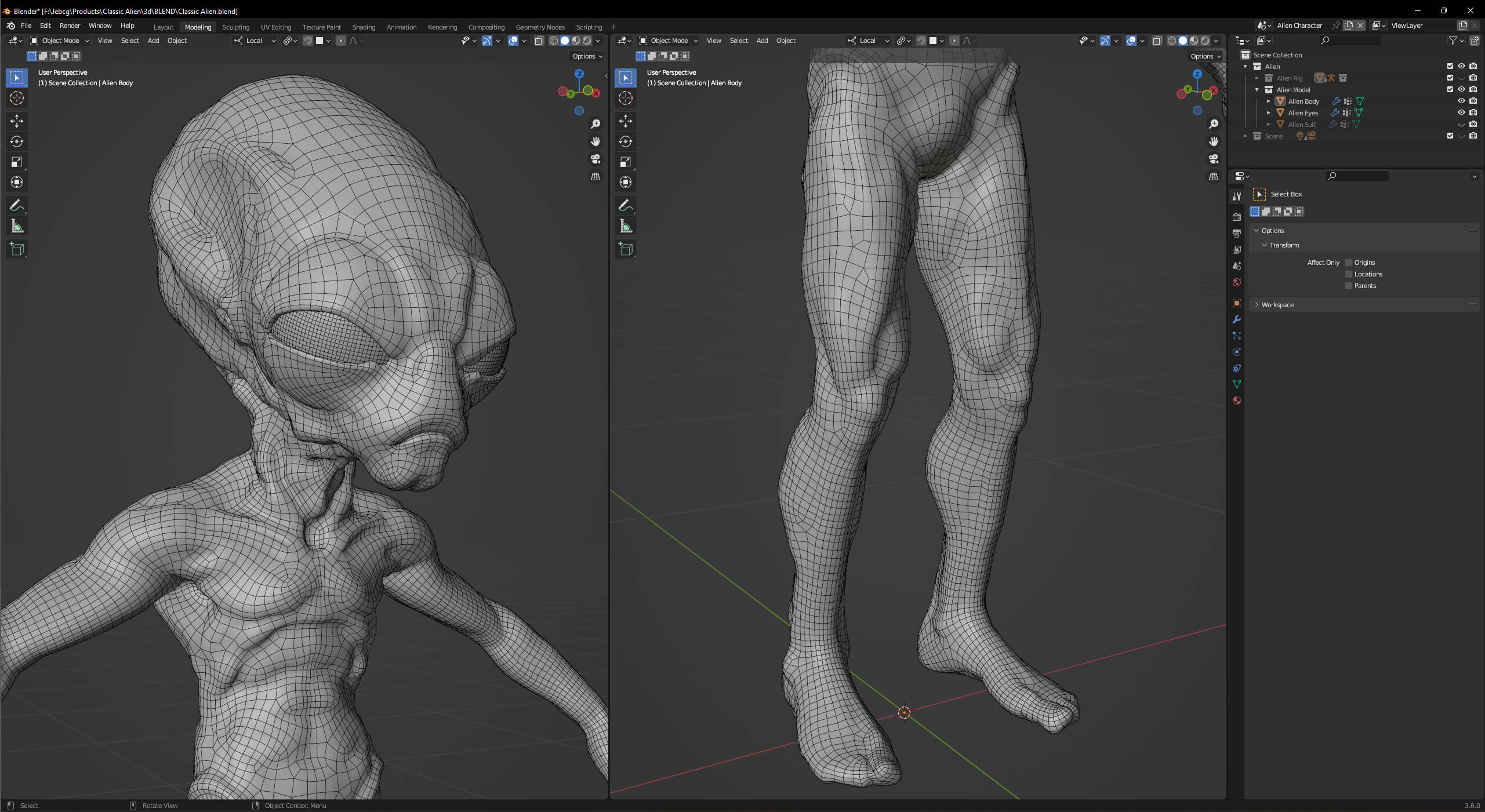 Classic Alien Blender - 3D Model by jebcg