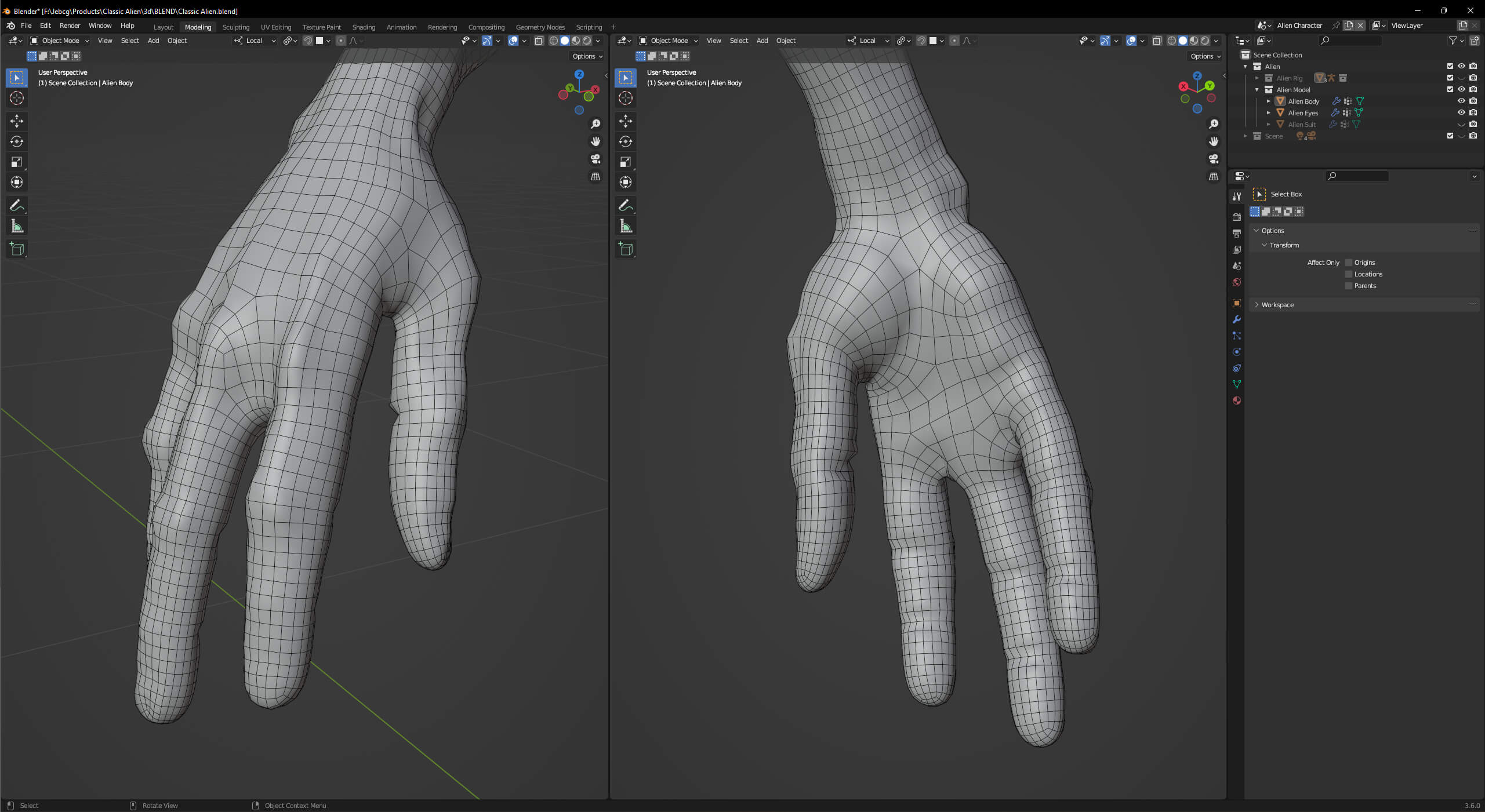 Classic Alien Blender - 3D Model by jebcg