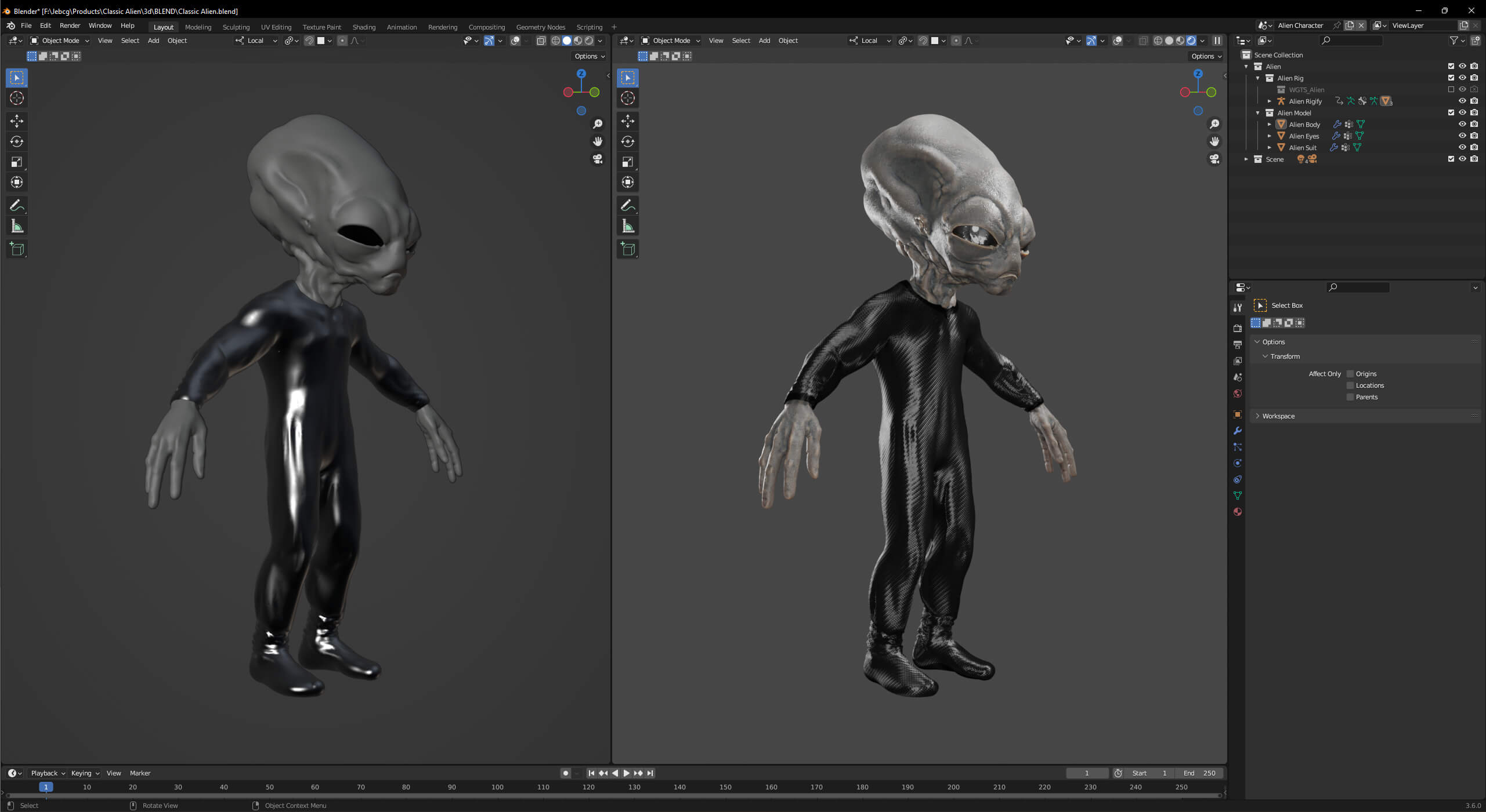 Classic Alien Blender - 3D Model by jebcg