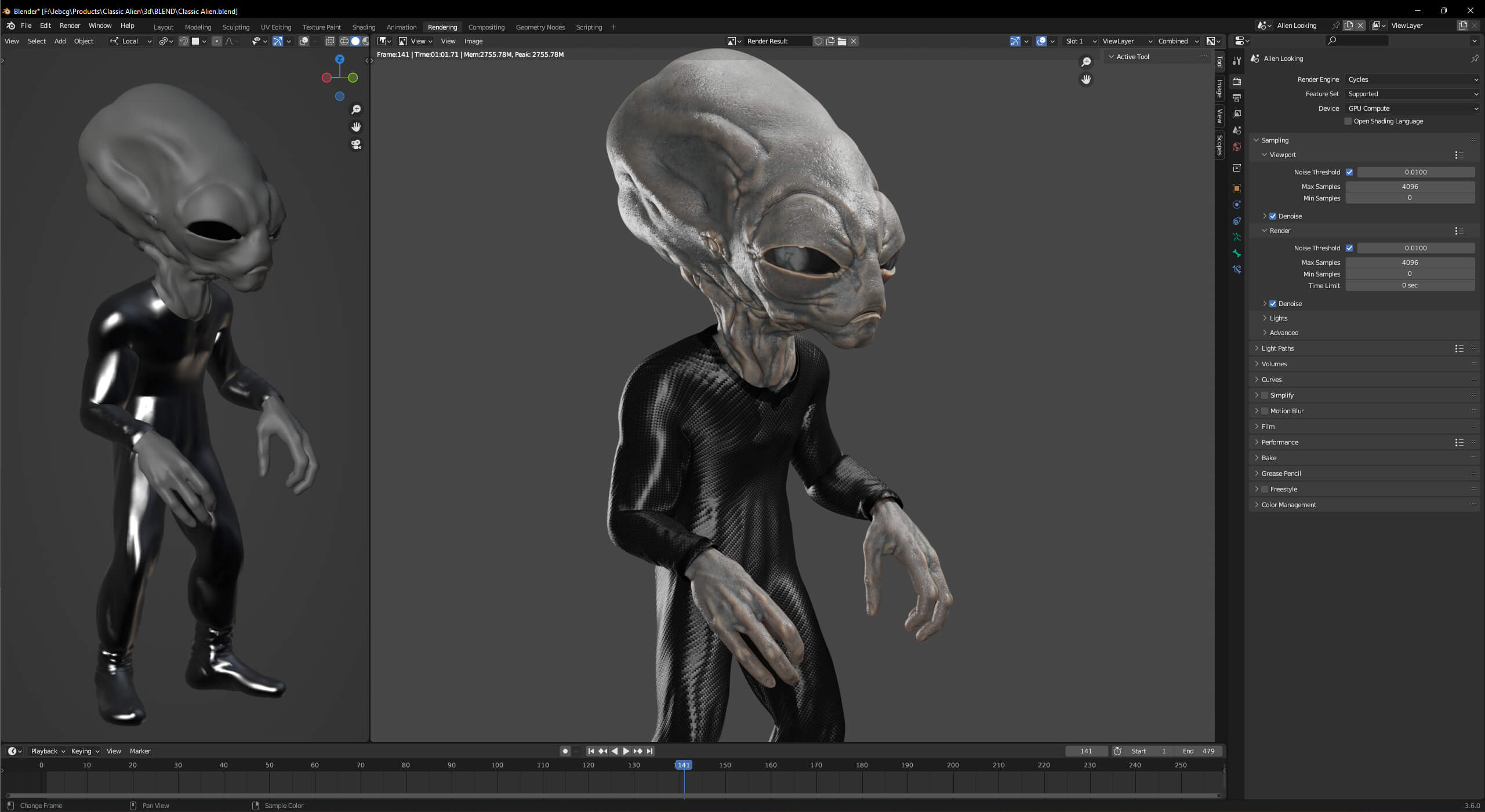 Classic Alien Blender - 3D Model by jebcg