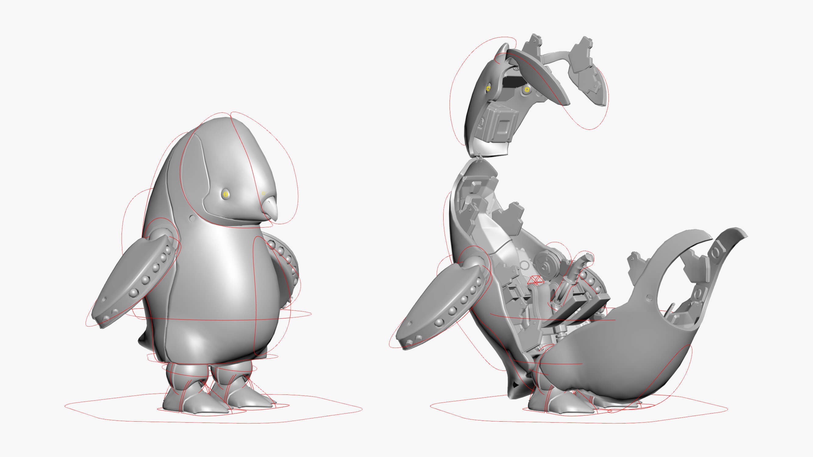 Penguin Robot 3DS Max - 3D Model by jebcg