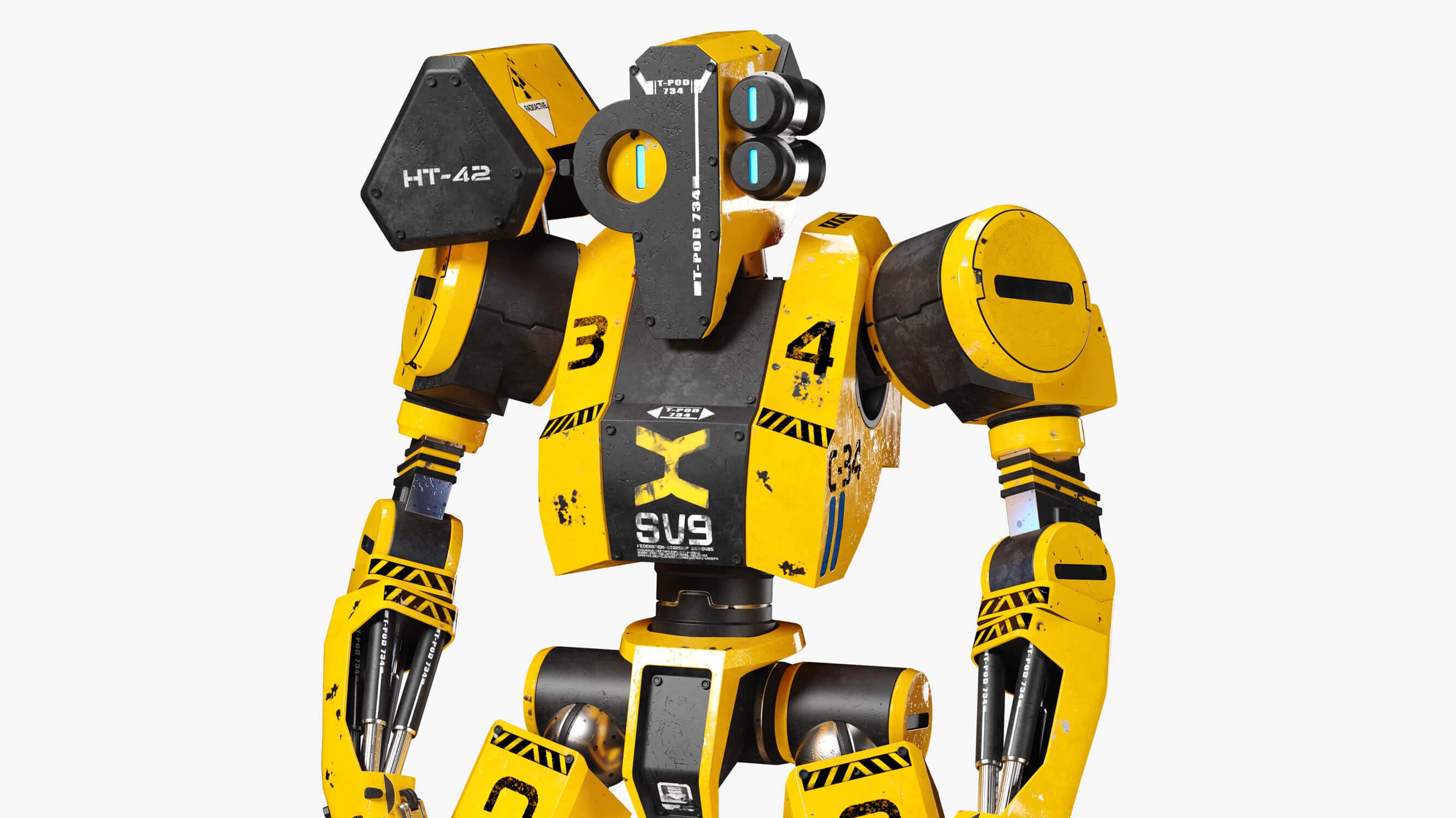 Worker Robot - 3D Model by jebcg