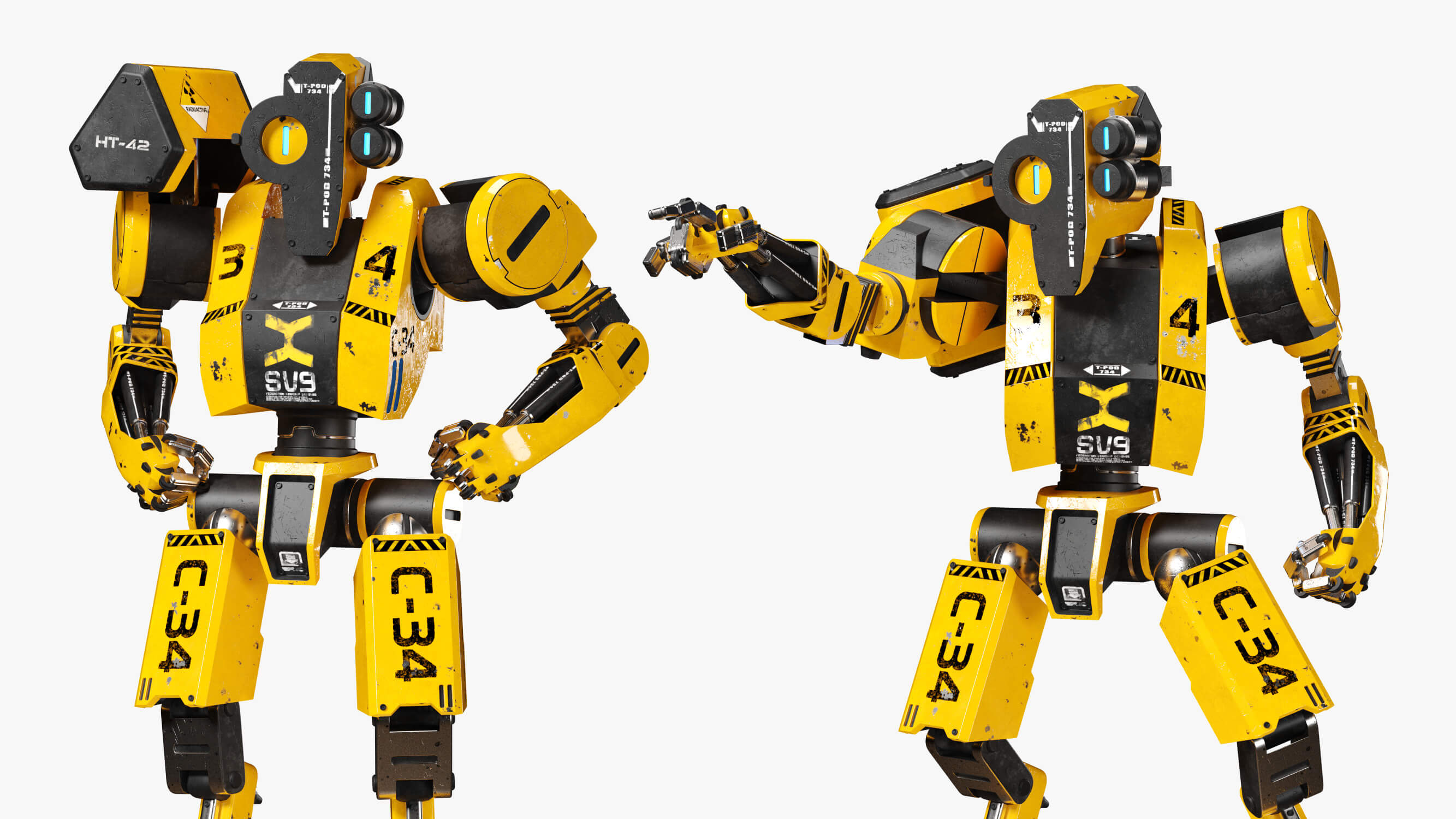 Worker Robot - 3D Model by jebcg