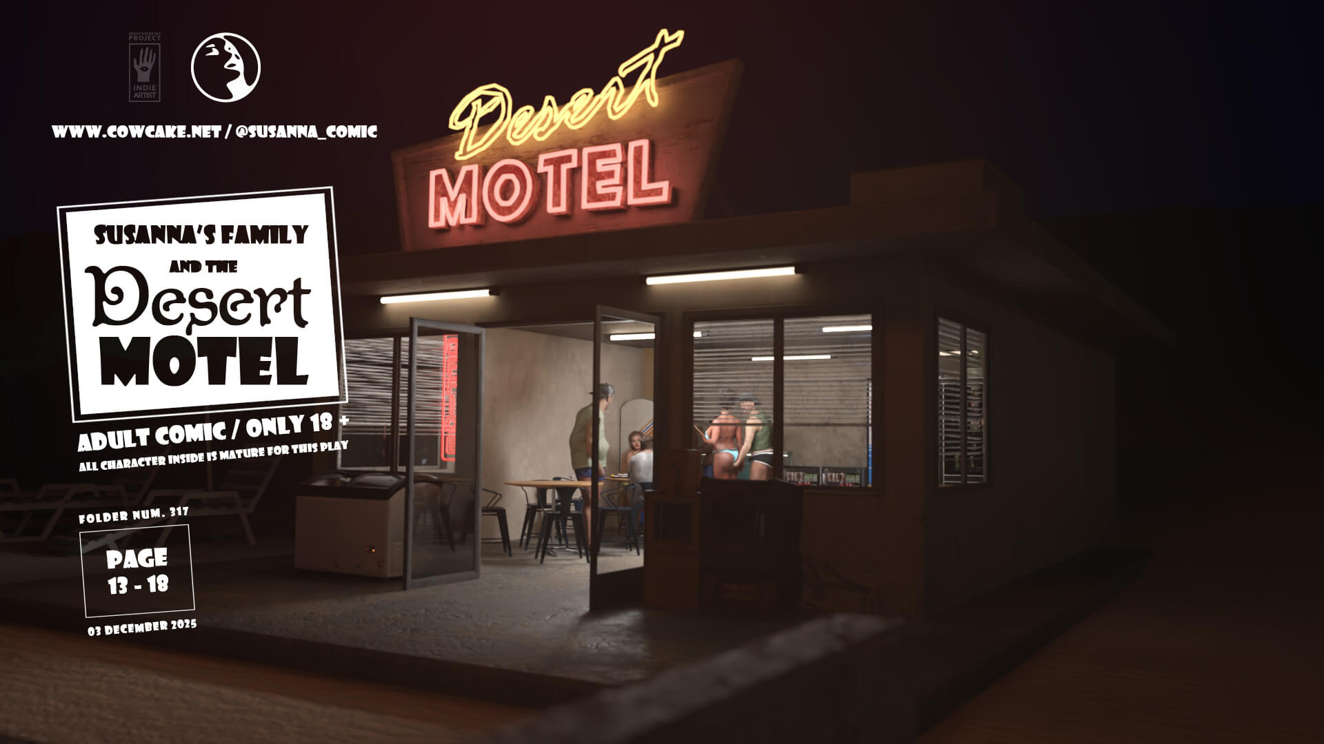 Desert Motel 3 3D Render, Digital Art by jedimangia