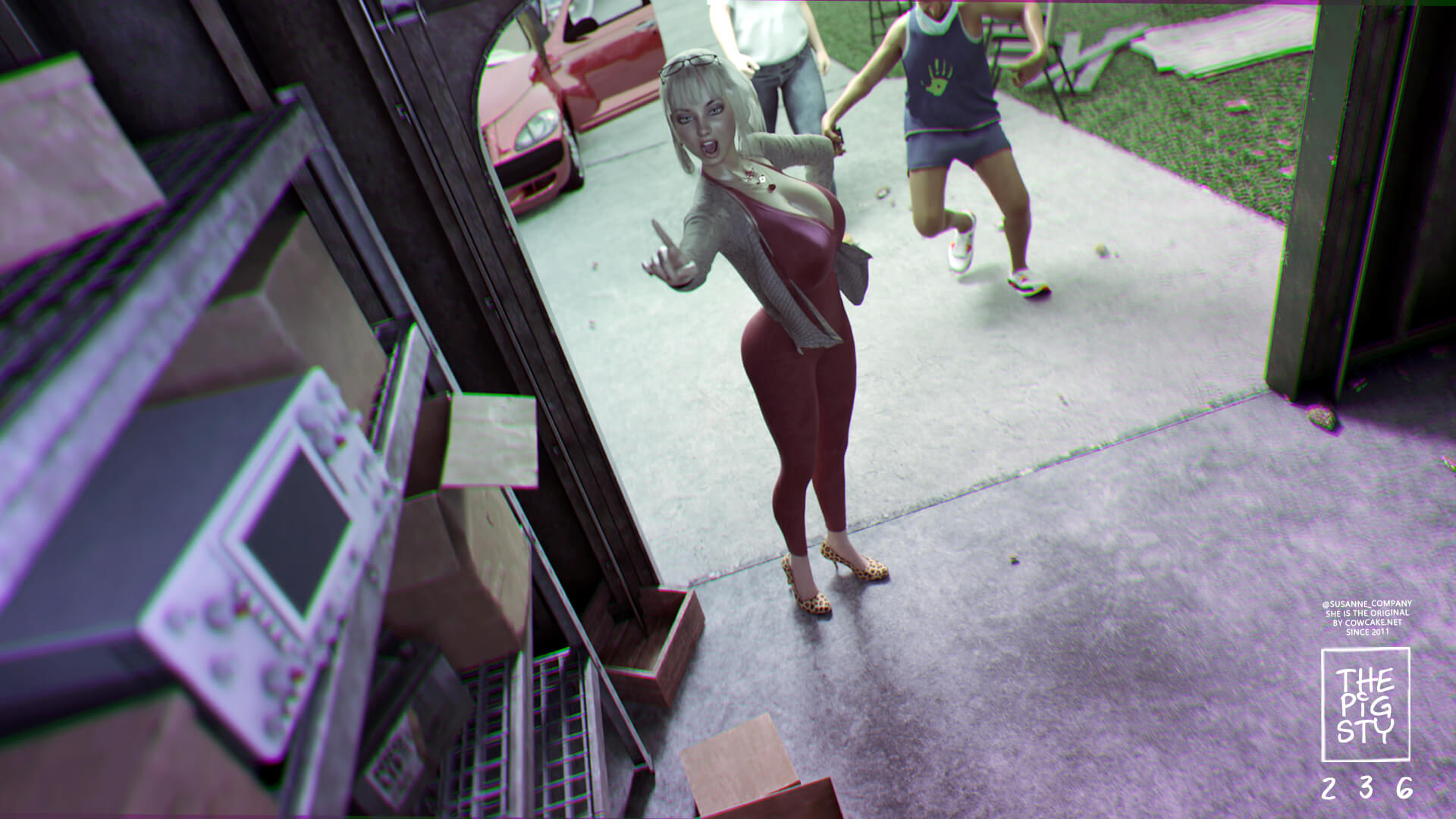 the pigsty 3D Render, Digital Art by jedimangia