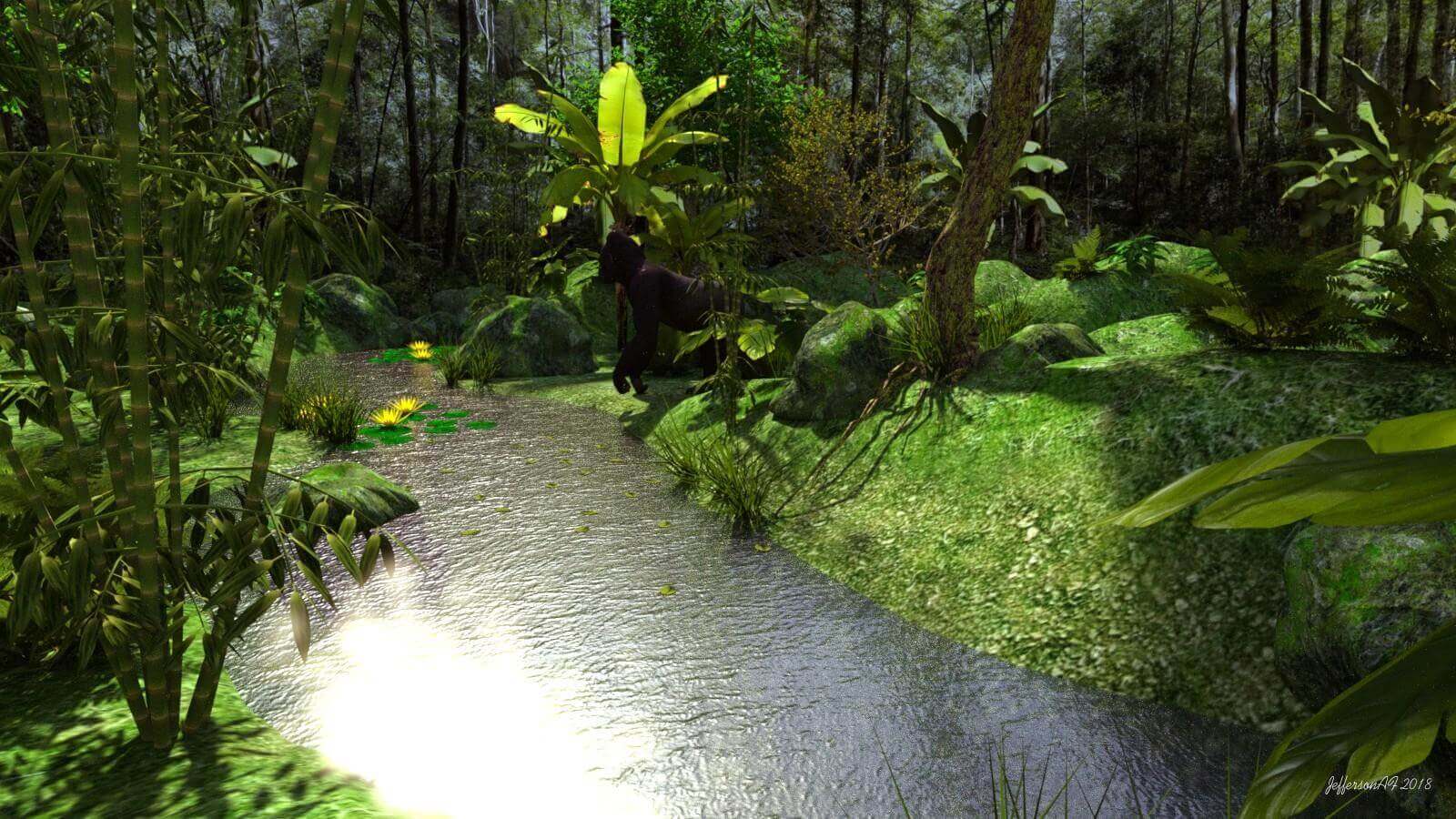 Nature 3D Render, Digital Art by JeffersonAF