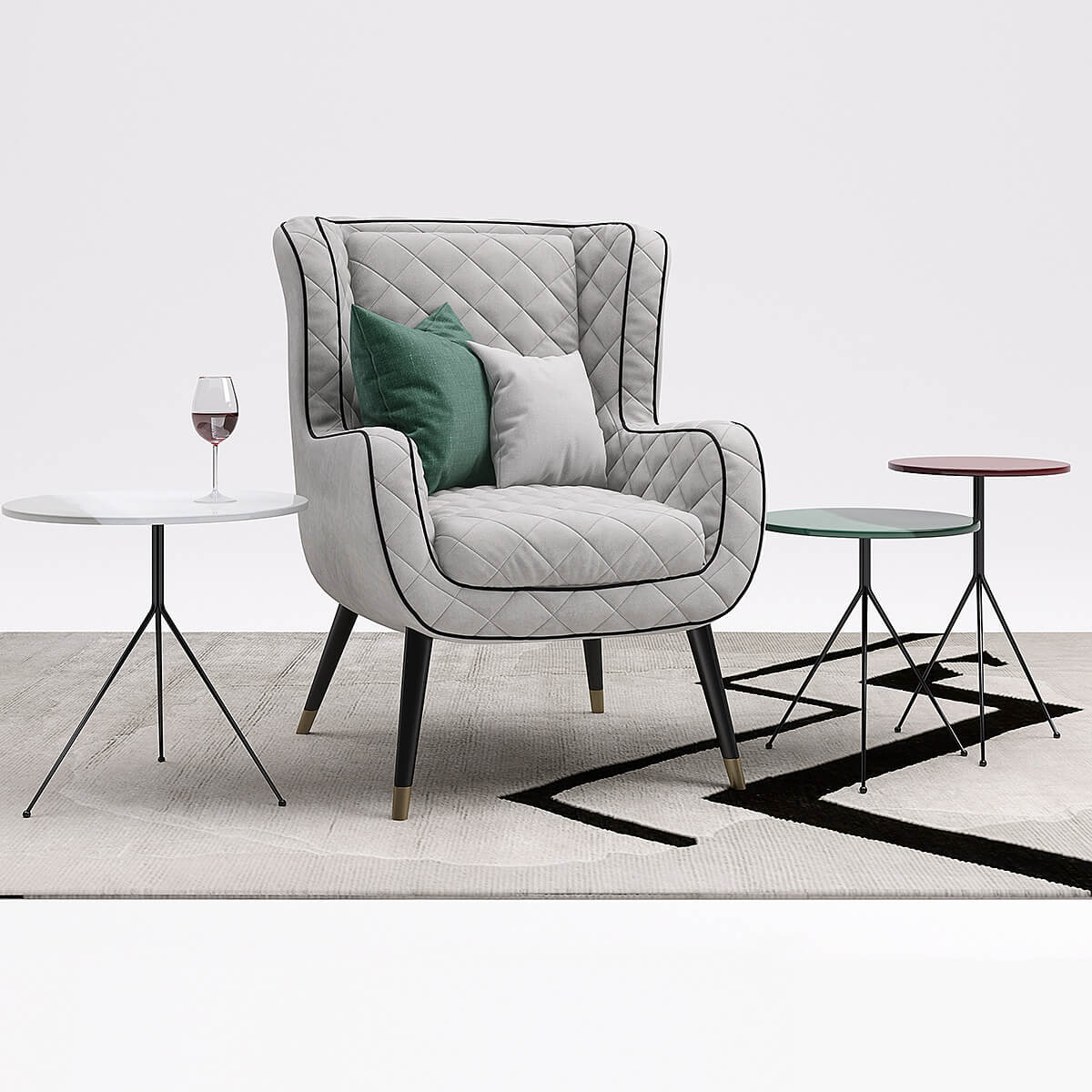 Armcchair Baxter Dolly - 3D Model by jemsjamjo