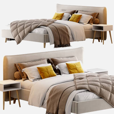 Bed Chievo 180 From Divan - 3D Model by jemsjamjo