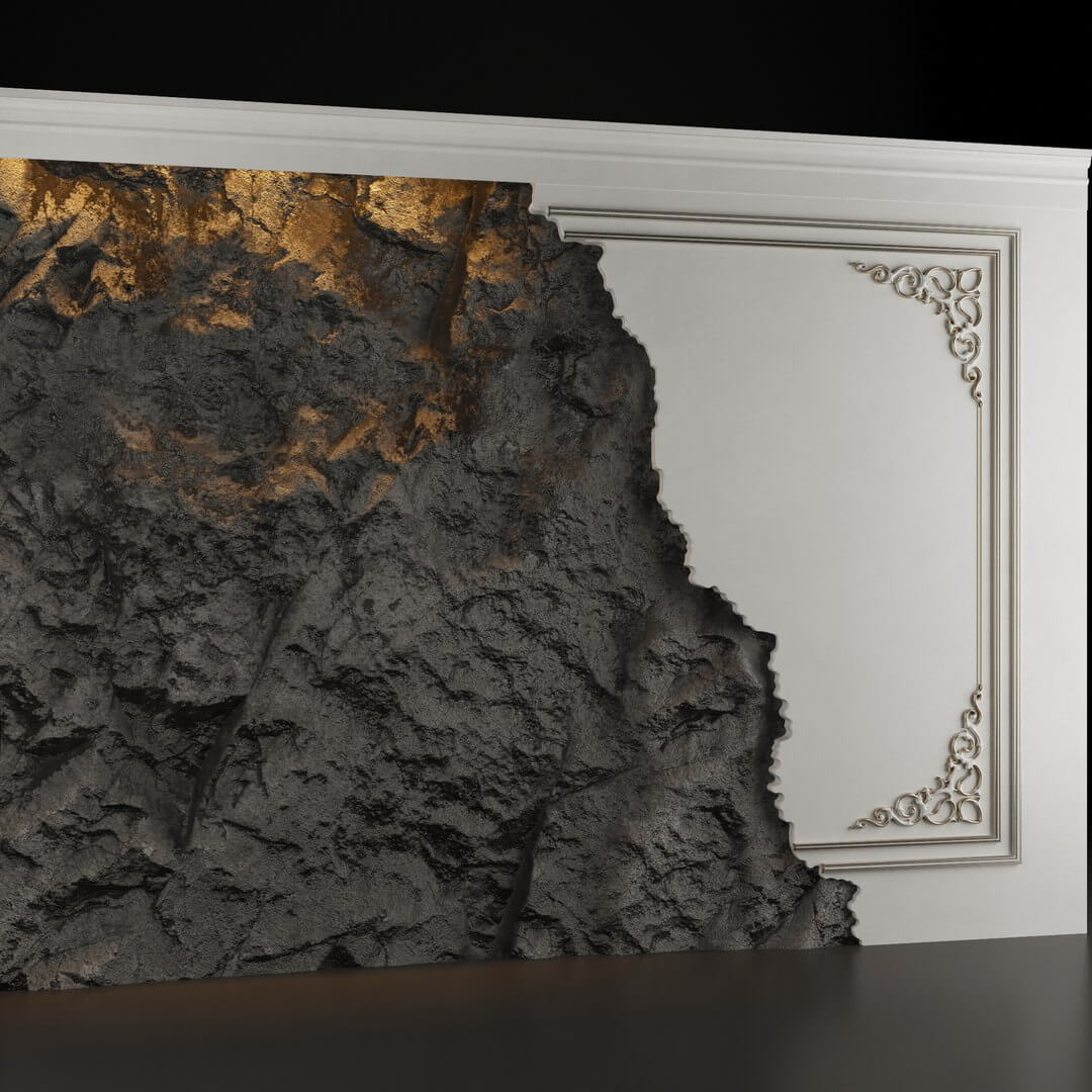 Stone Wall Panel - 3D Model by jemsjamjo