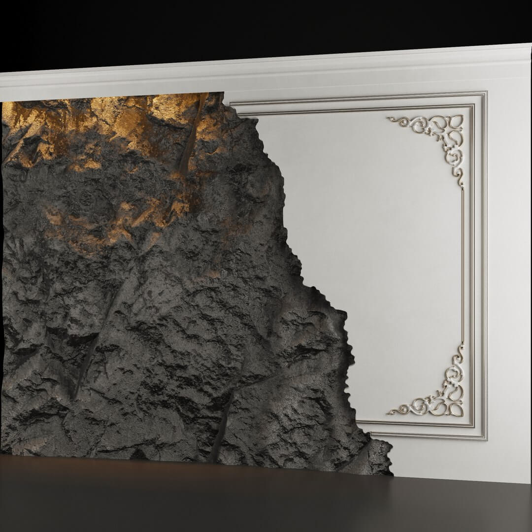 Stone Wall Panel - 3D Model by jemsjamjo