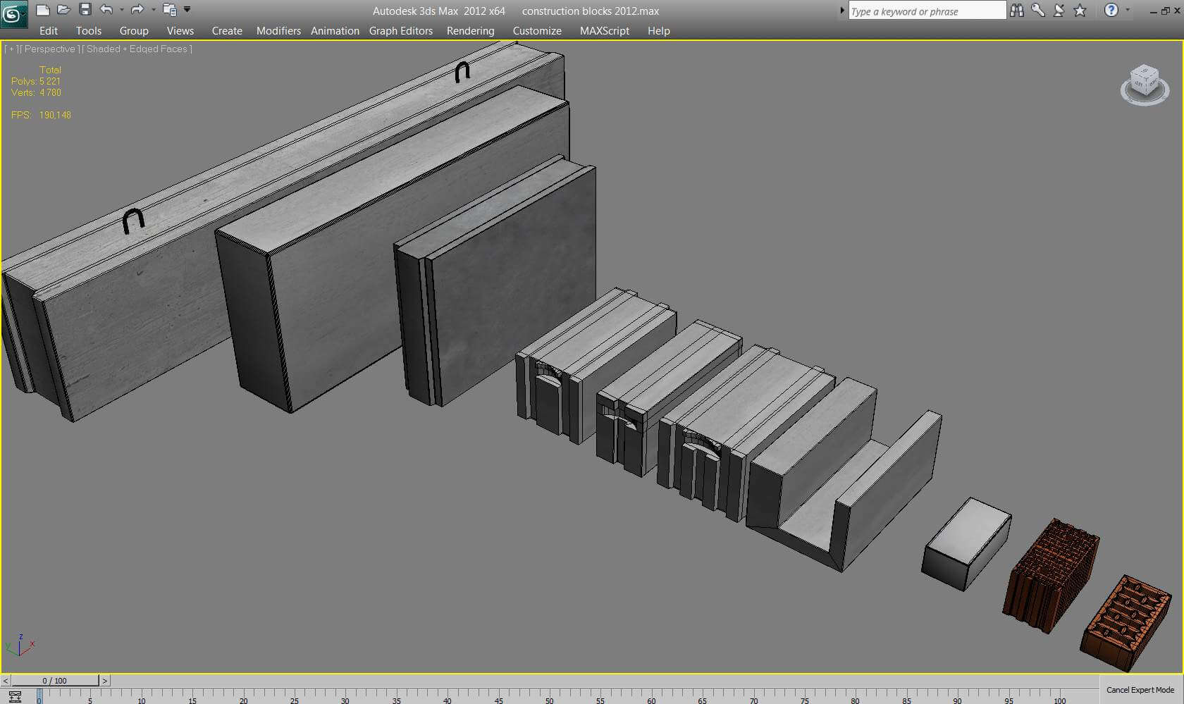 Construction Blocks - Free 3D Model by jenek