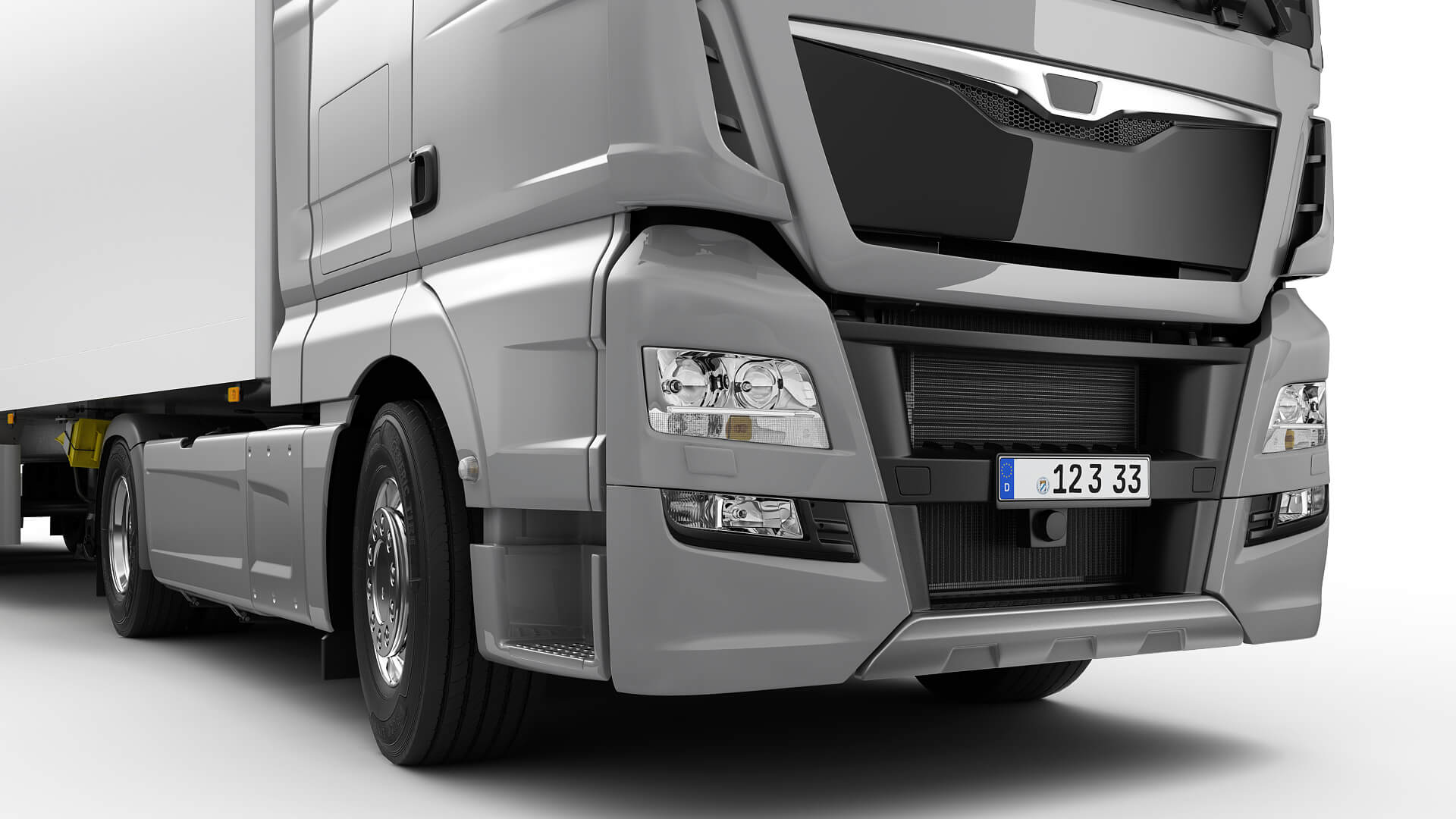 Generic Truck 4X2 With Trailer - 3D Model by jenek