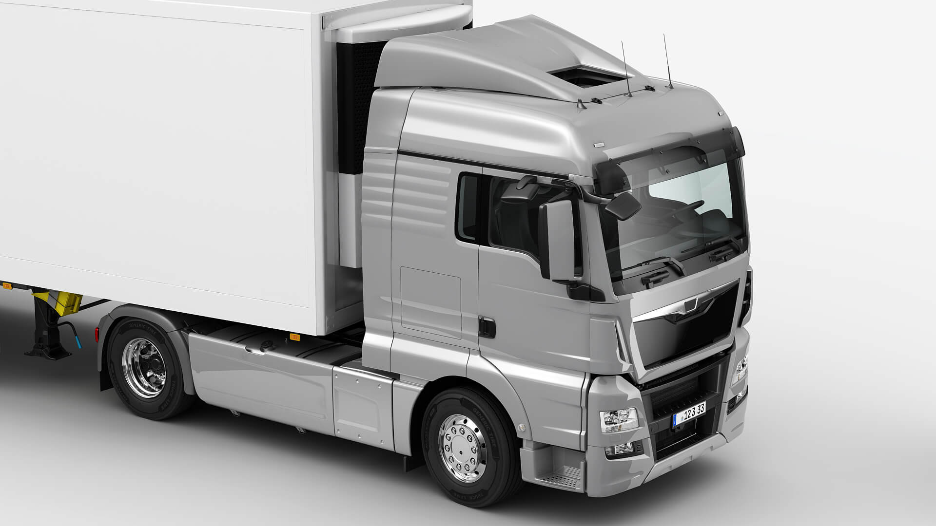 Generic Truck 4X2 With Trailer - 3D Model by jenek