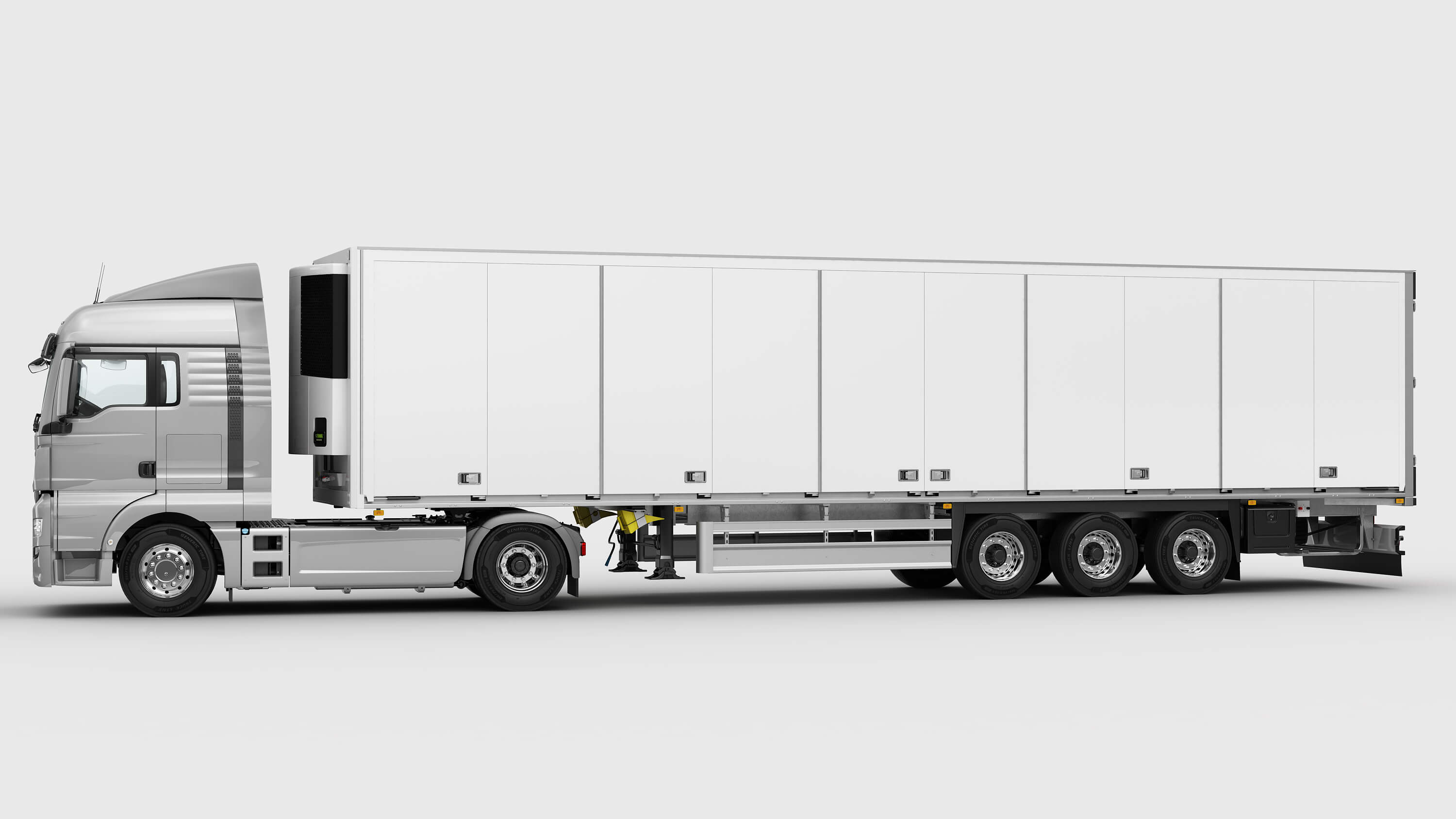 Generic Truck 4X2 With Trailer - 3D Model by jenek