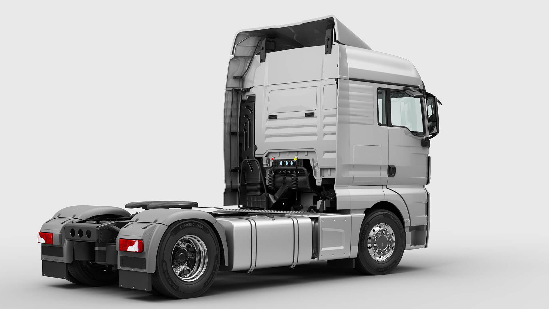 Generic Truck 4X2 With Trailer - 3D Model by jenek