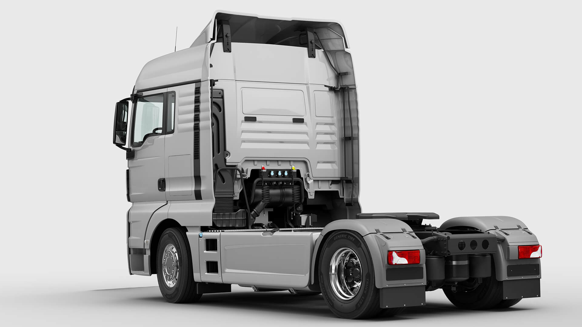 Generic Truck 4X2 With Trailer - 3D Model by jenek