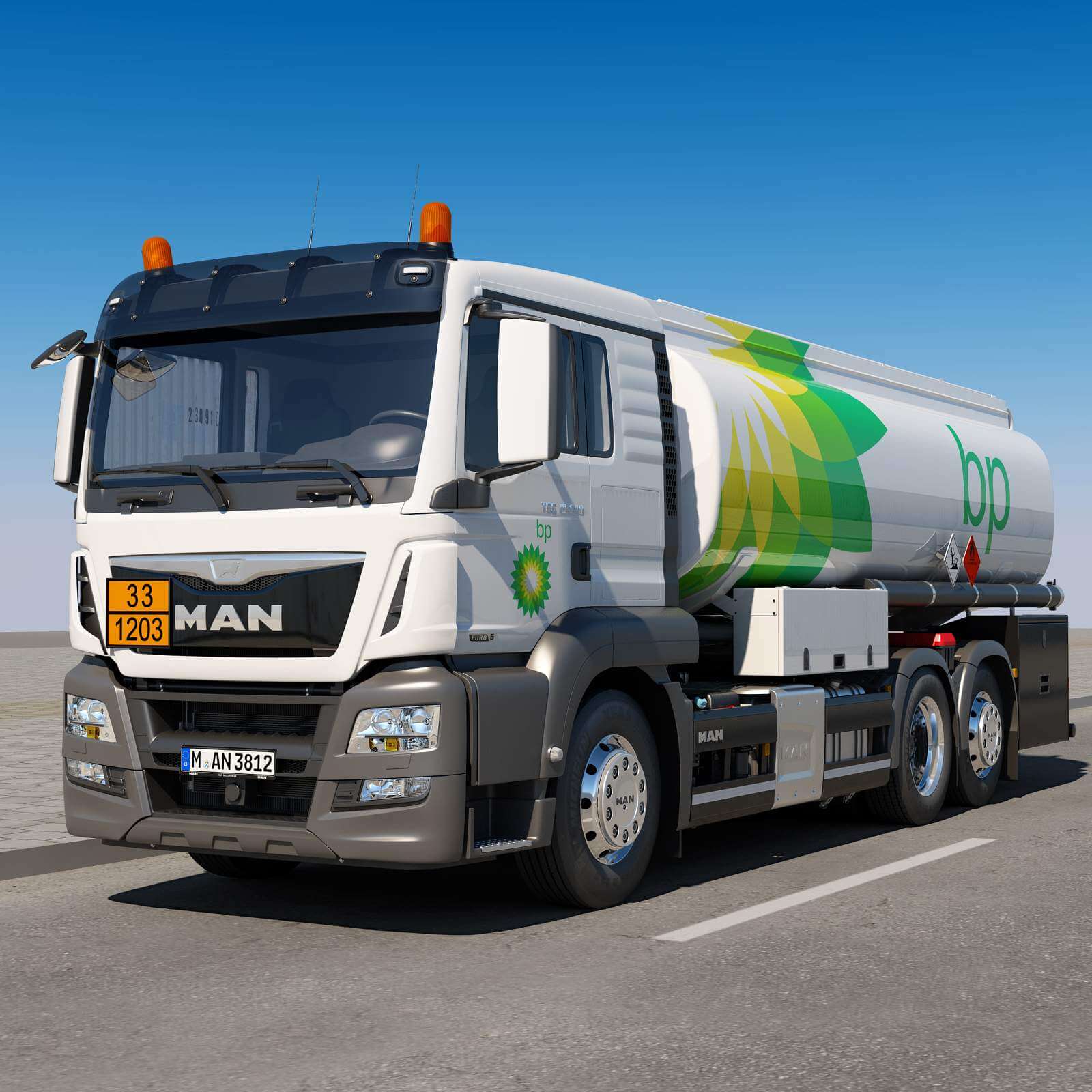 Truck TGS 6X2 Tanker - 3D Model by jenek