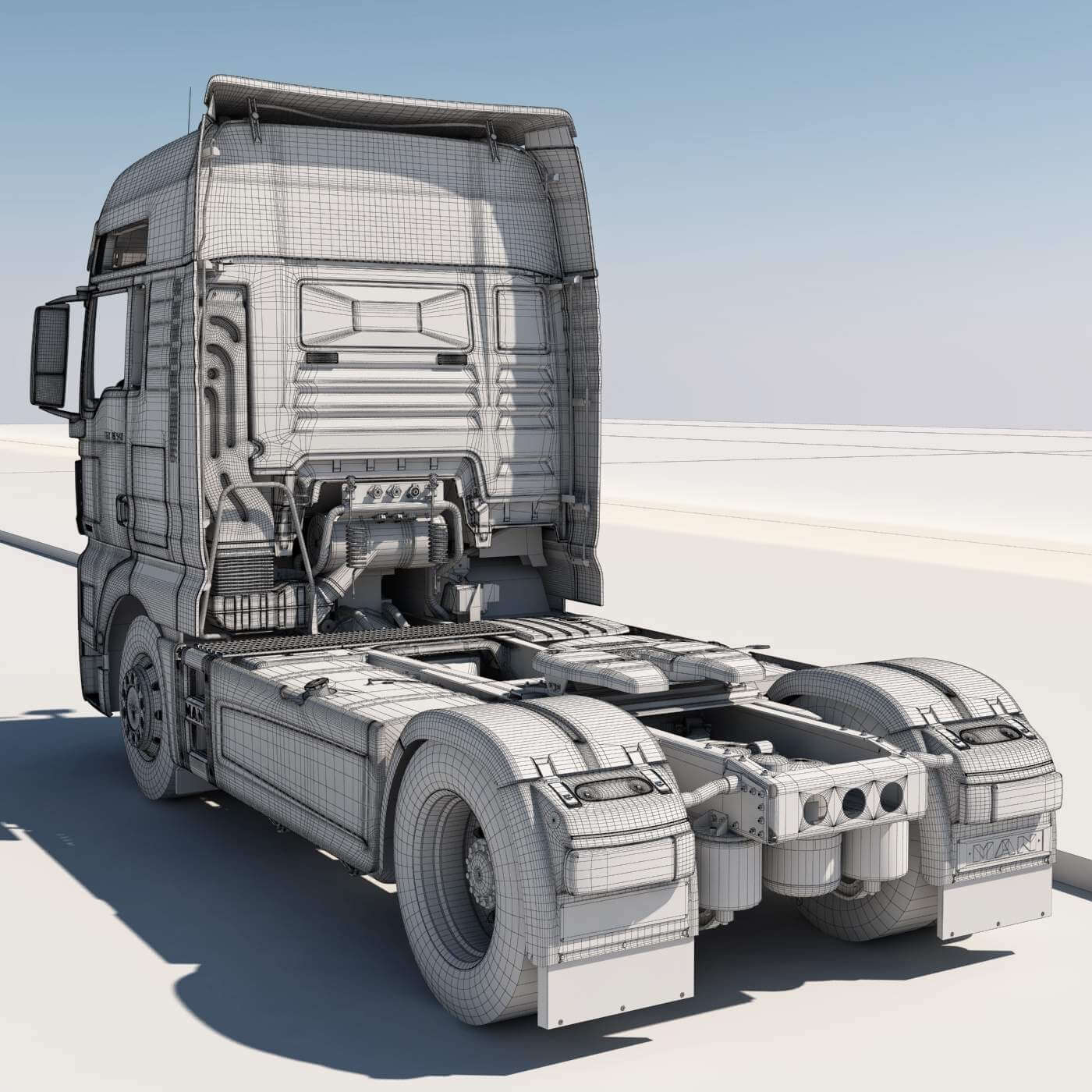 MAN TGX XXL Container - 3D Model by jenek
