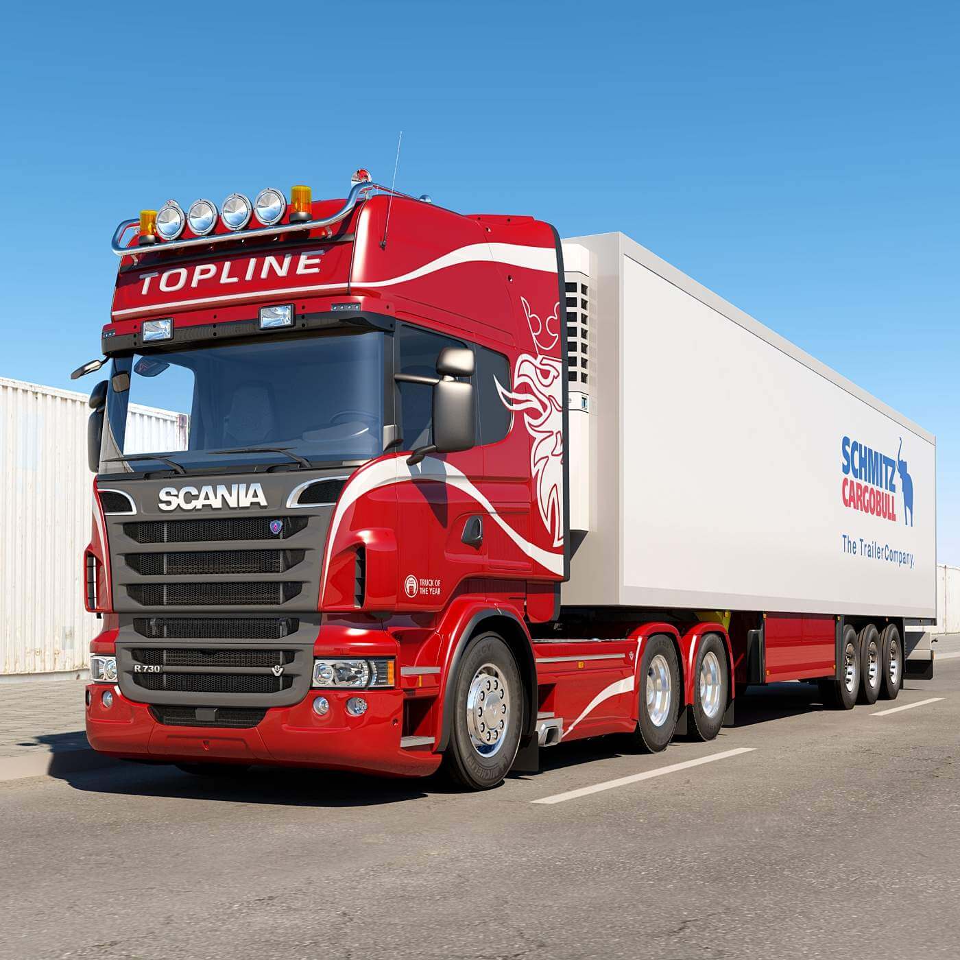 R 6X4 with Trailer - 3D Model by jenek