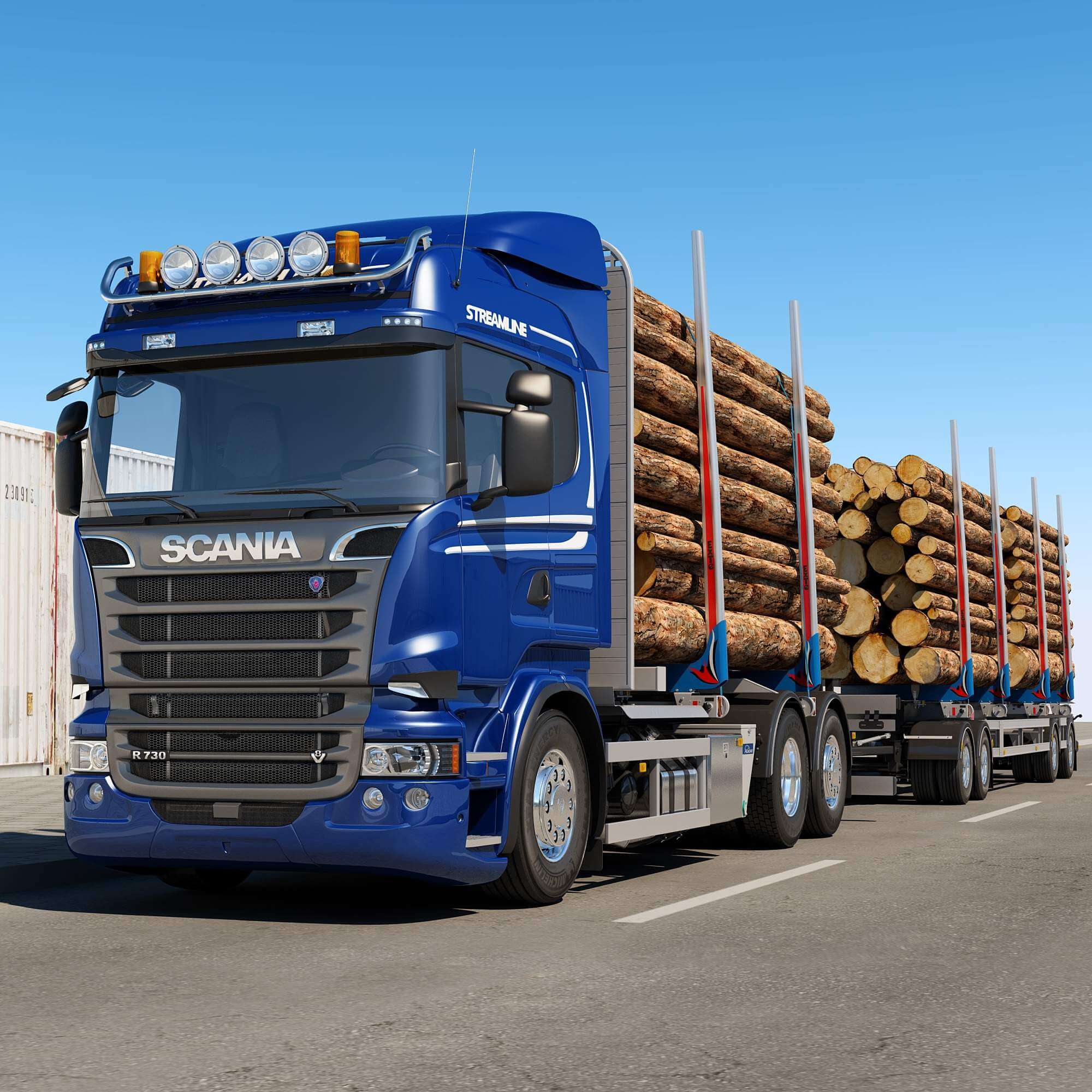 Timber Truck - 3D Model by jenek