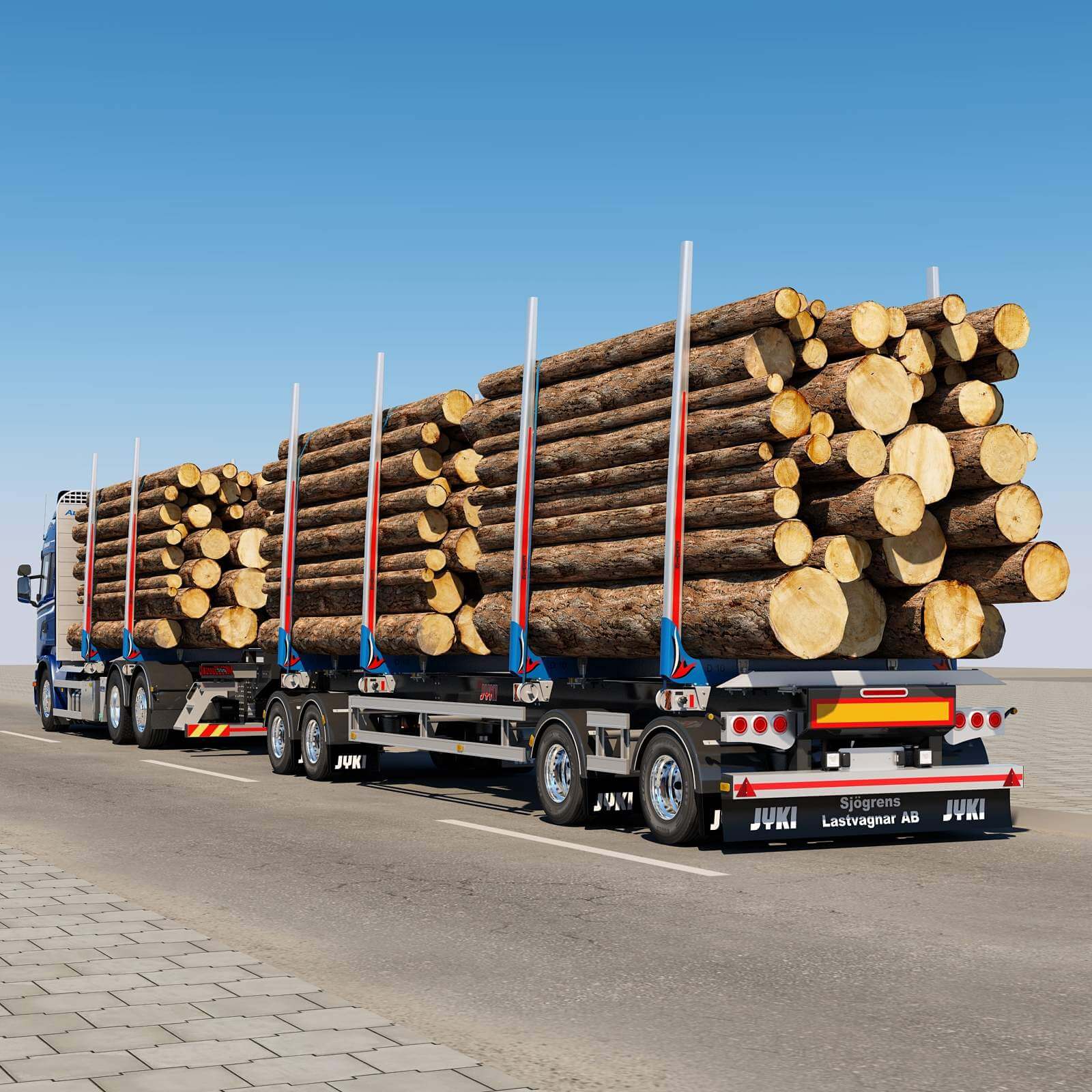 Timber Truck - 3D Model by jenek