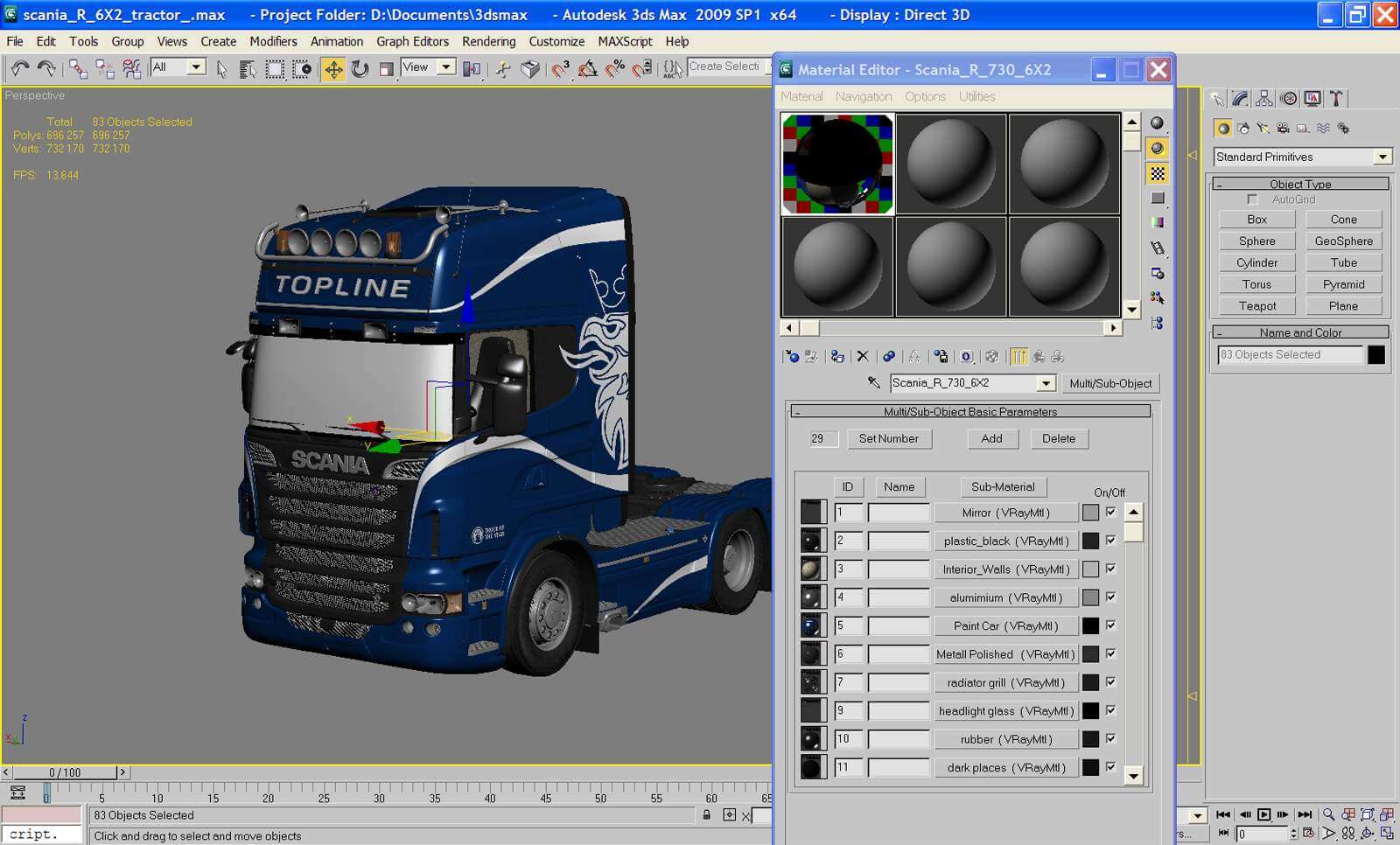 Truck R730 6x4 - 3D Model by jenek