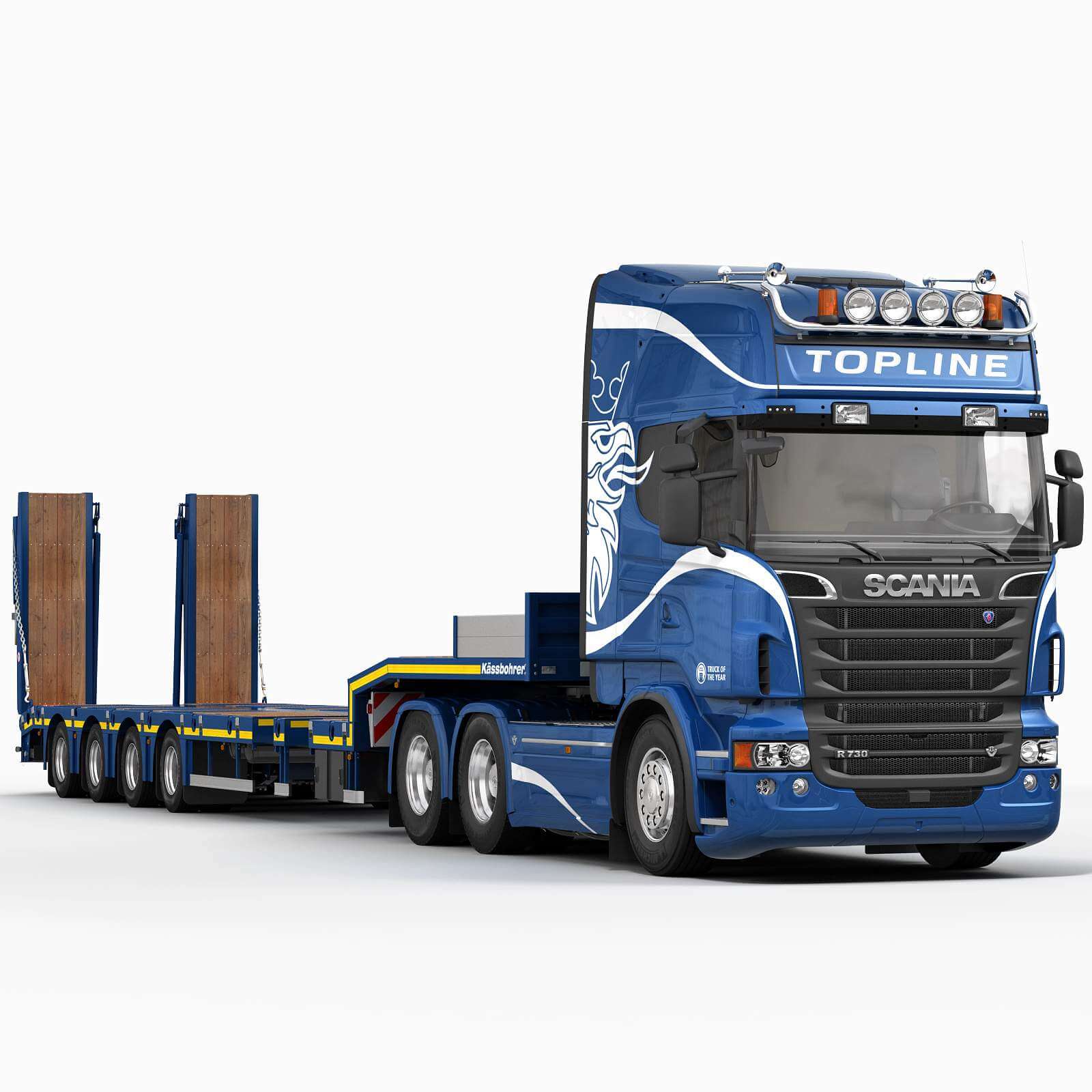 Truck R730 (Platform Trailer) - 3D Model by jenek