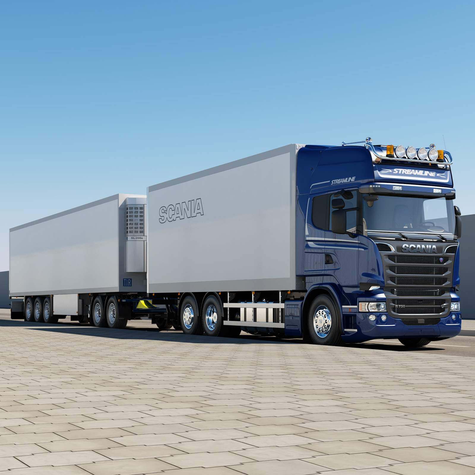 Truck Road Train - 3D Model by jenek