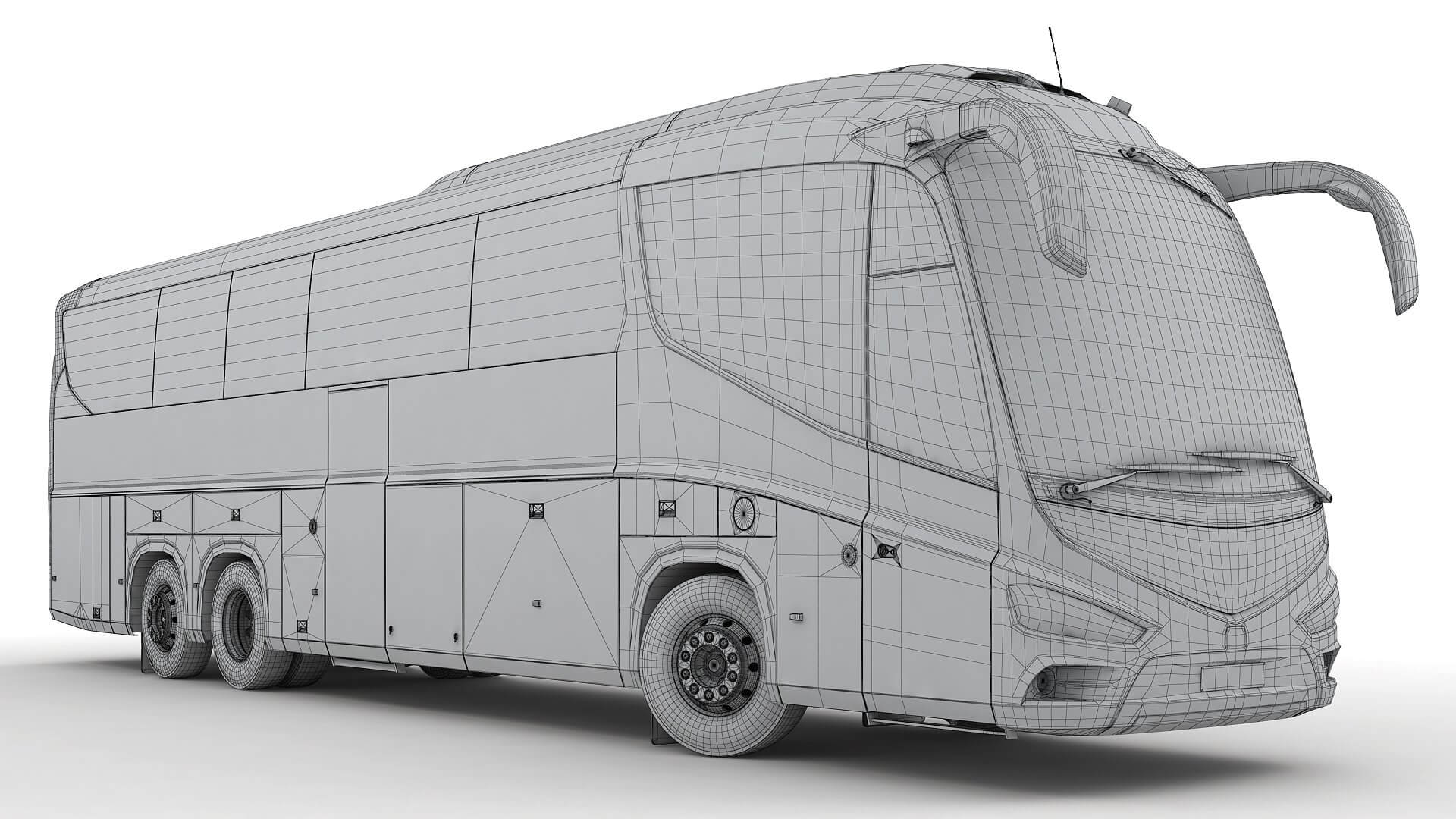 Tour Bus 6X2 - 3D Model by jenek