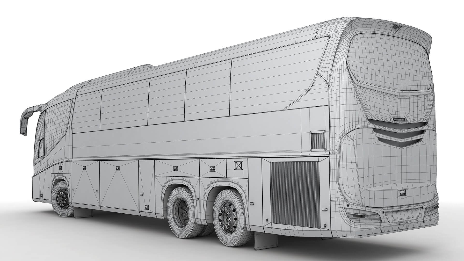 Tour Bus 6X2 - 3D Model by jenek