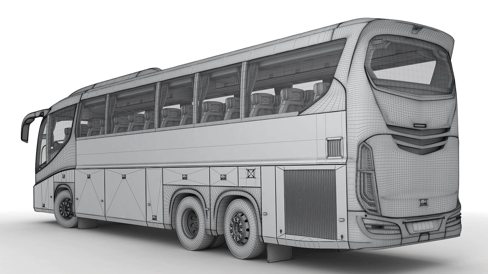 Tour Bus 6X2 - 3D Model by jenek