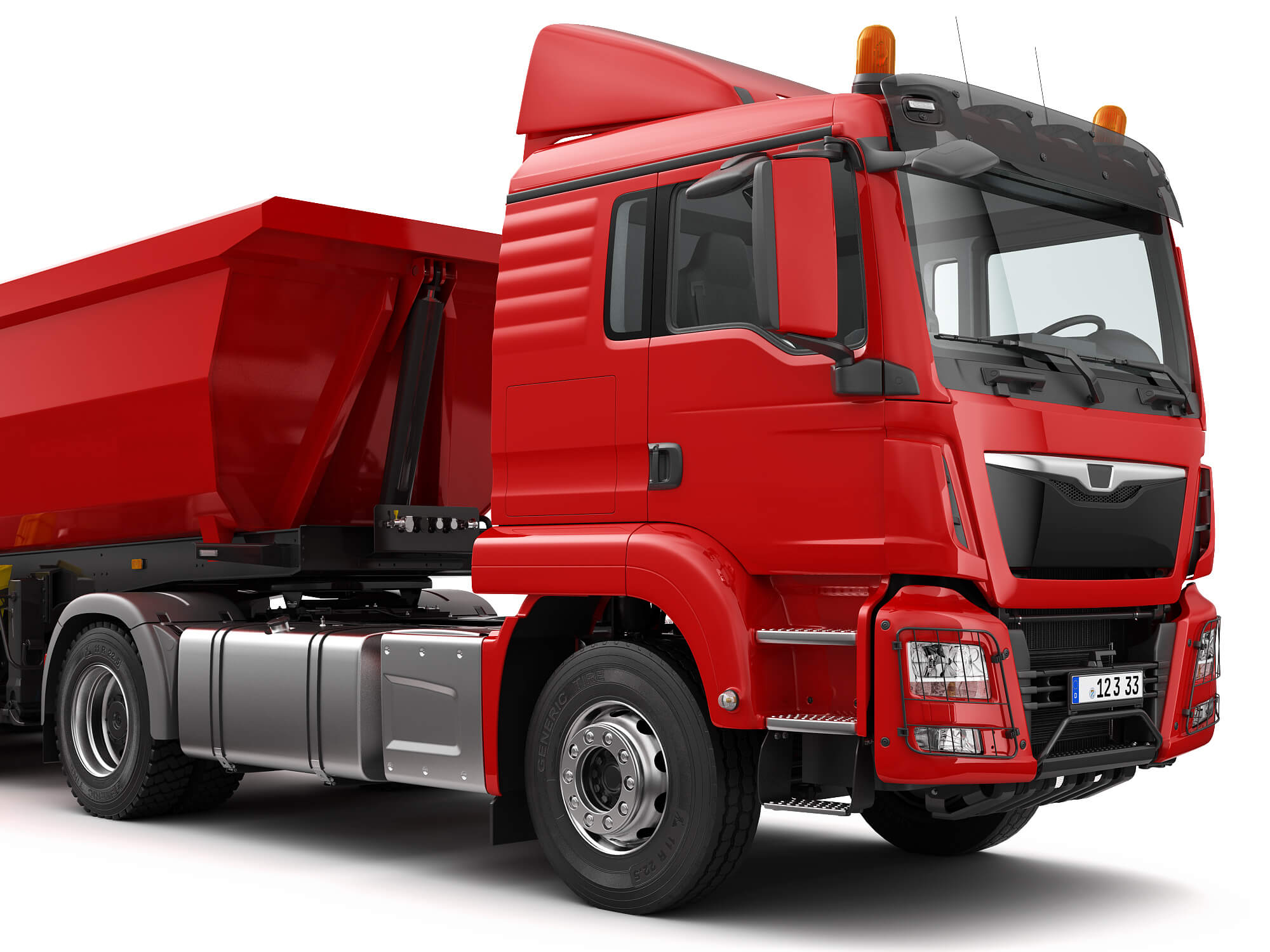 Truck 4X2 Tipper Trailer - 3D Model by jenek