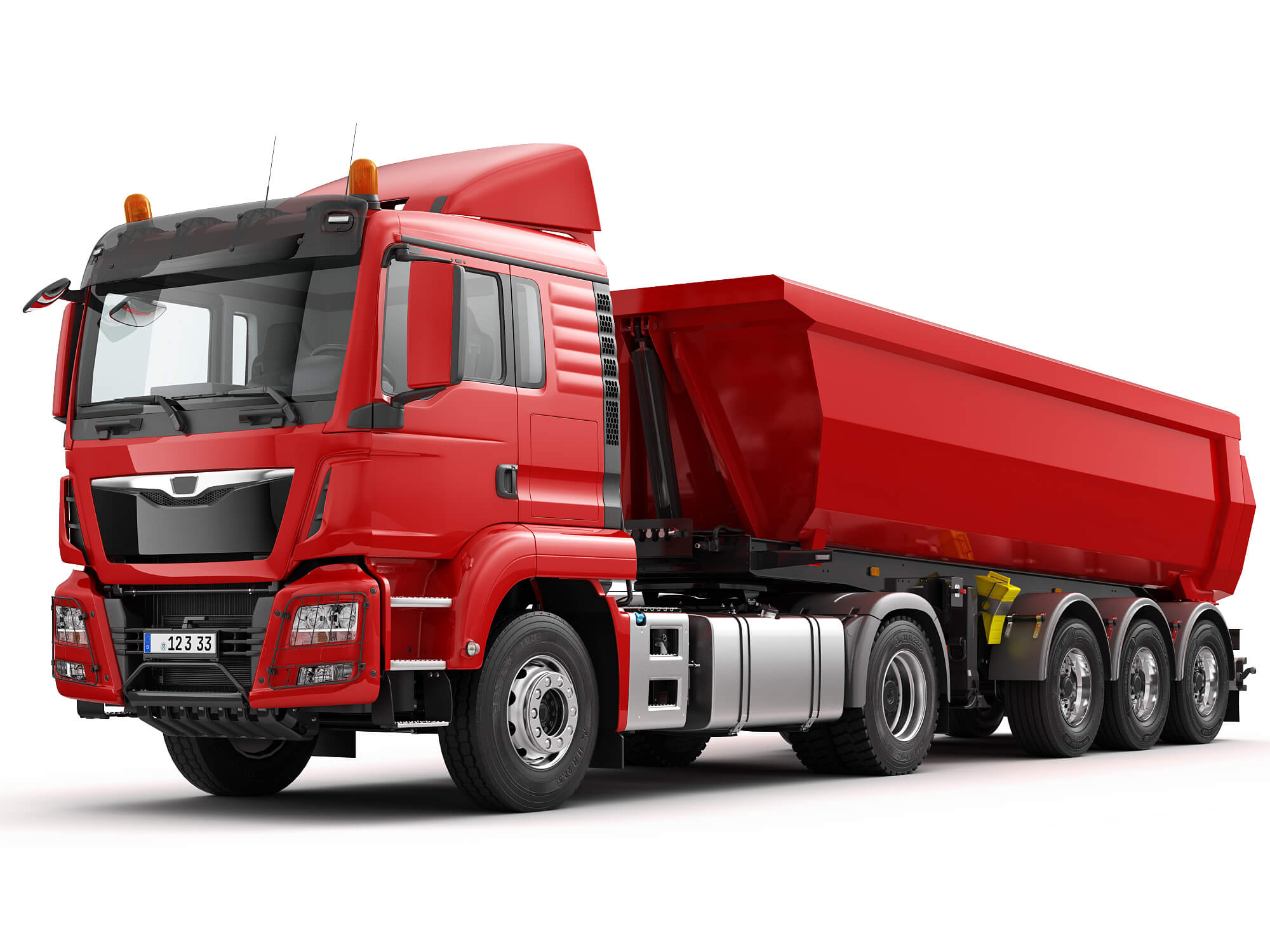 Truck 4X2 Tipper Trailer - 3D Model by jenek