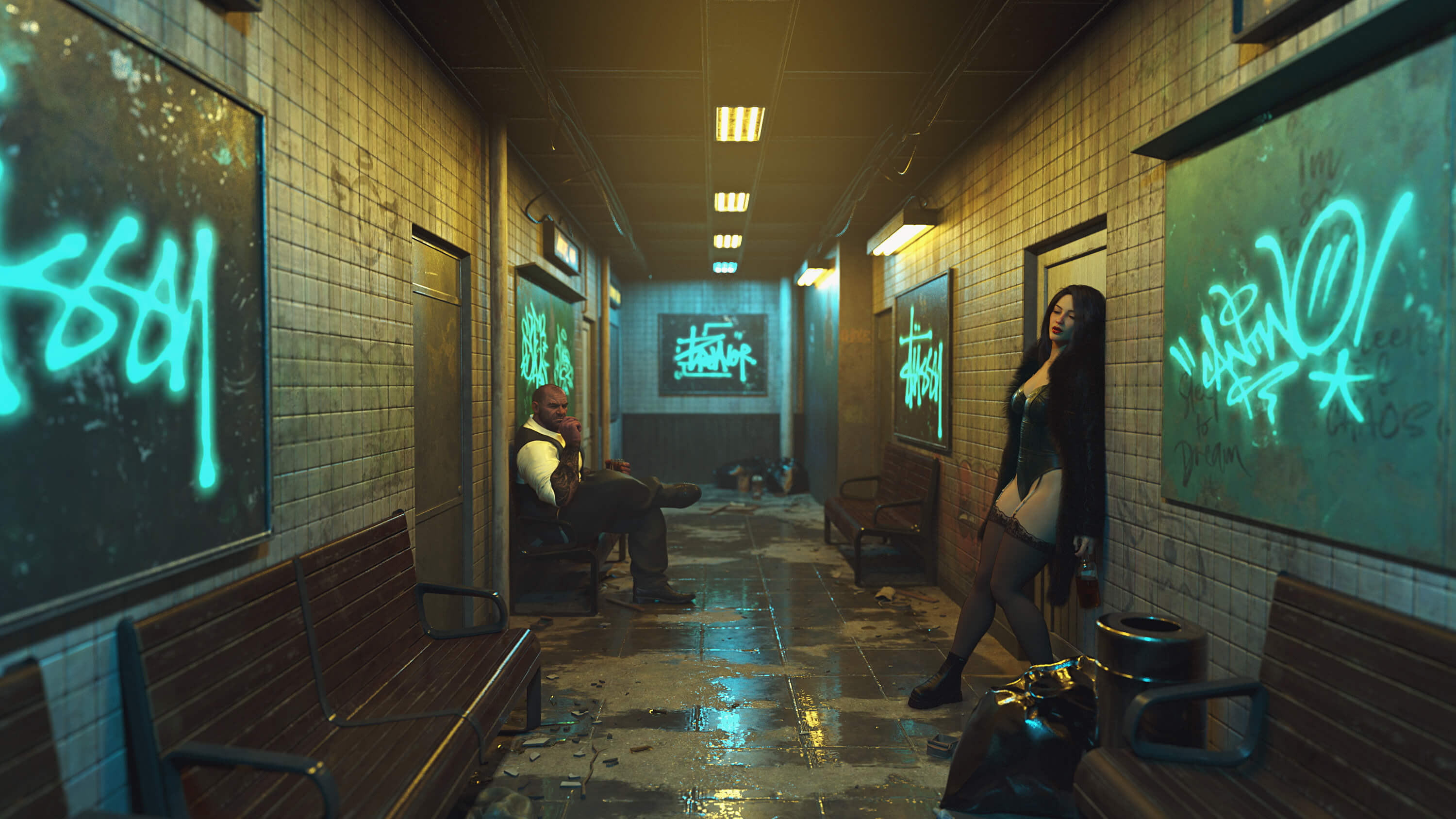Gangster's Paradise 3D Render, Digital Art by JeniM-3D