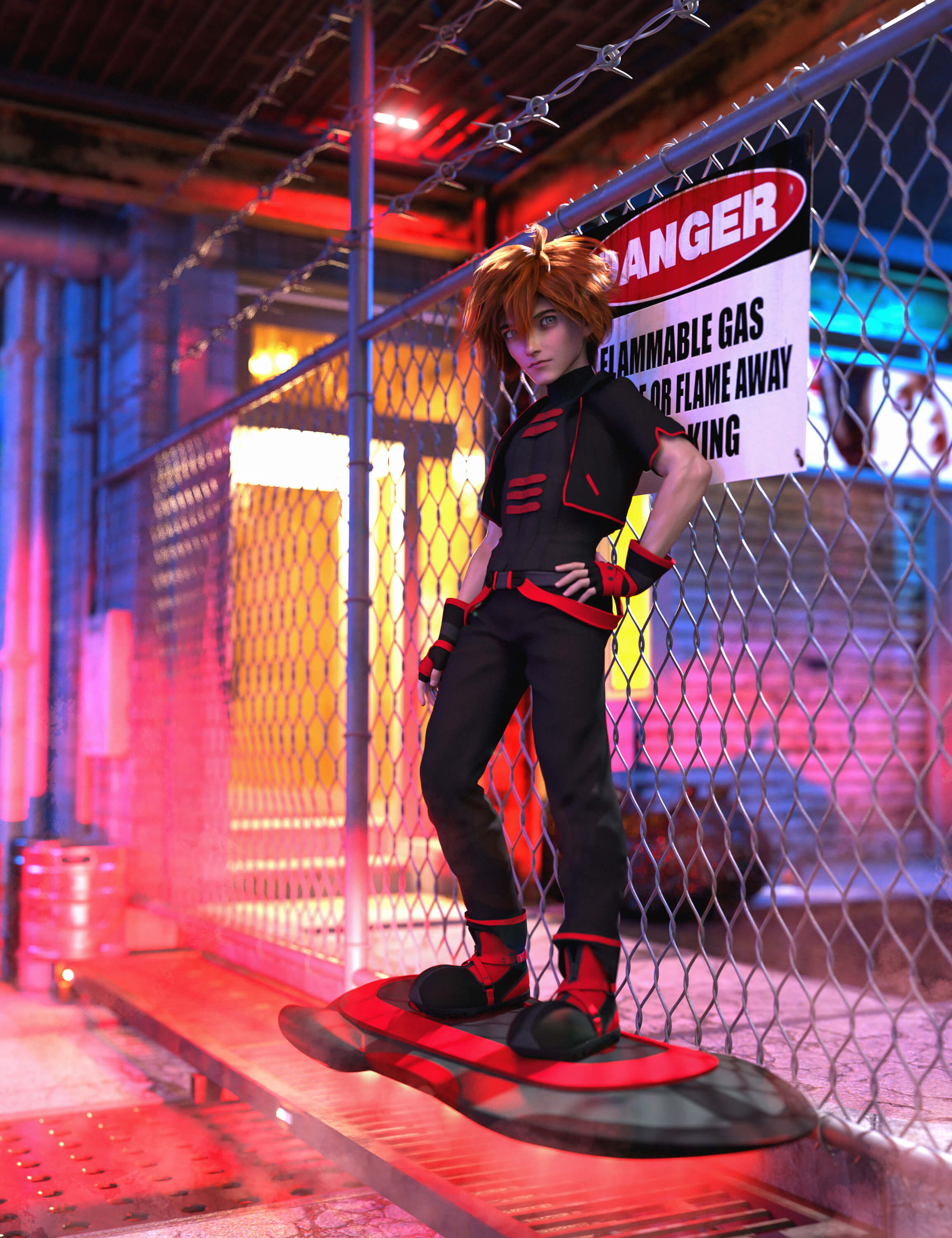 Techno Renegade 3D Render, Digital Art by JeniM-3D