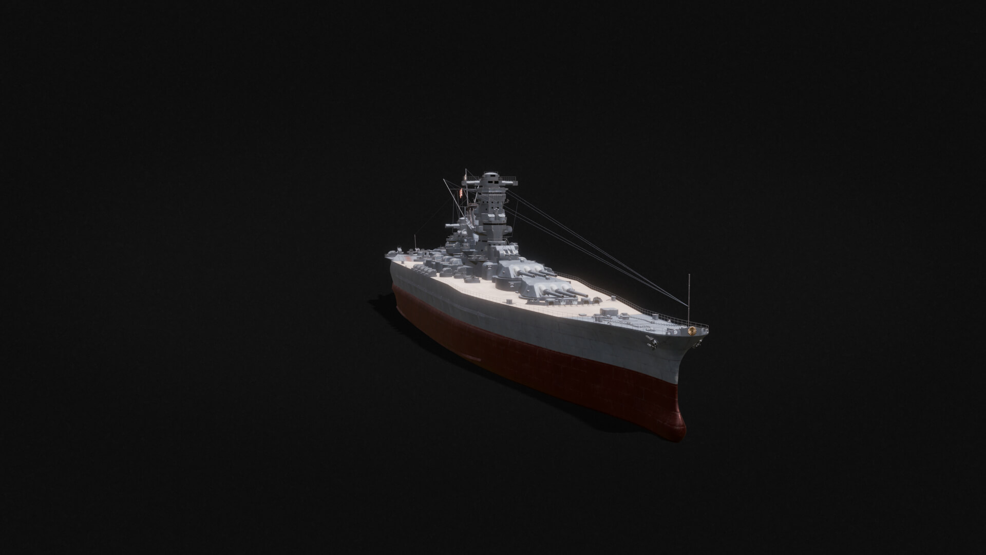 Yamato Class - WW2 Japanese Battleship 3D Model by JEROLPOA
