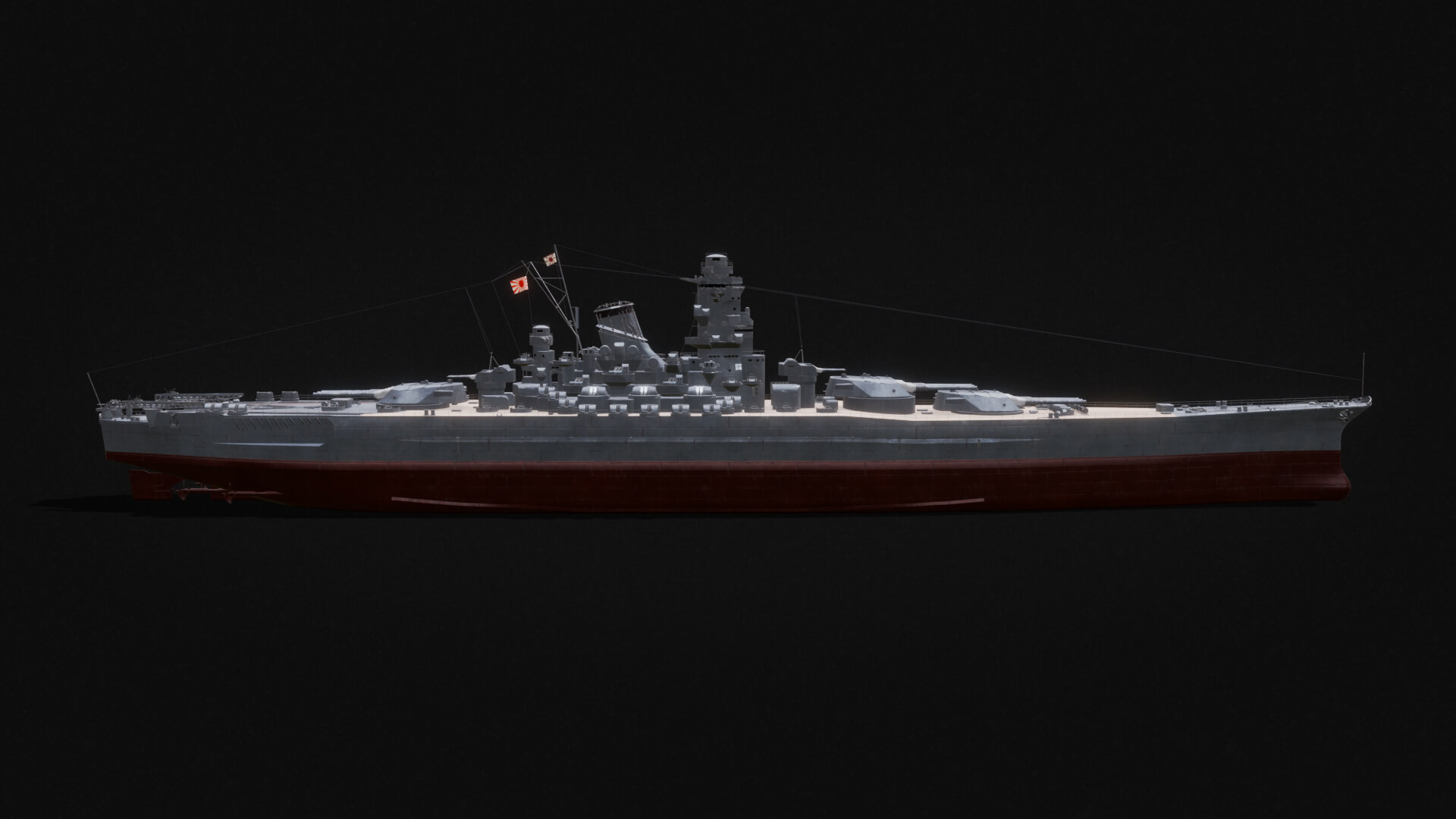 Yamato Class - WW2 Japanese Battleship 3D Model by JEROLPOA