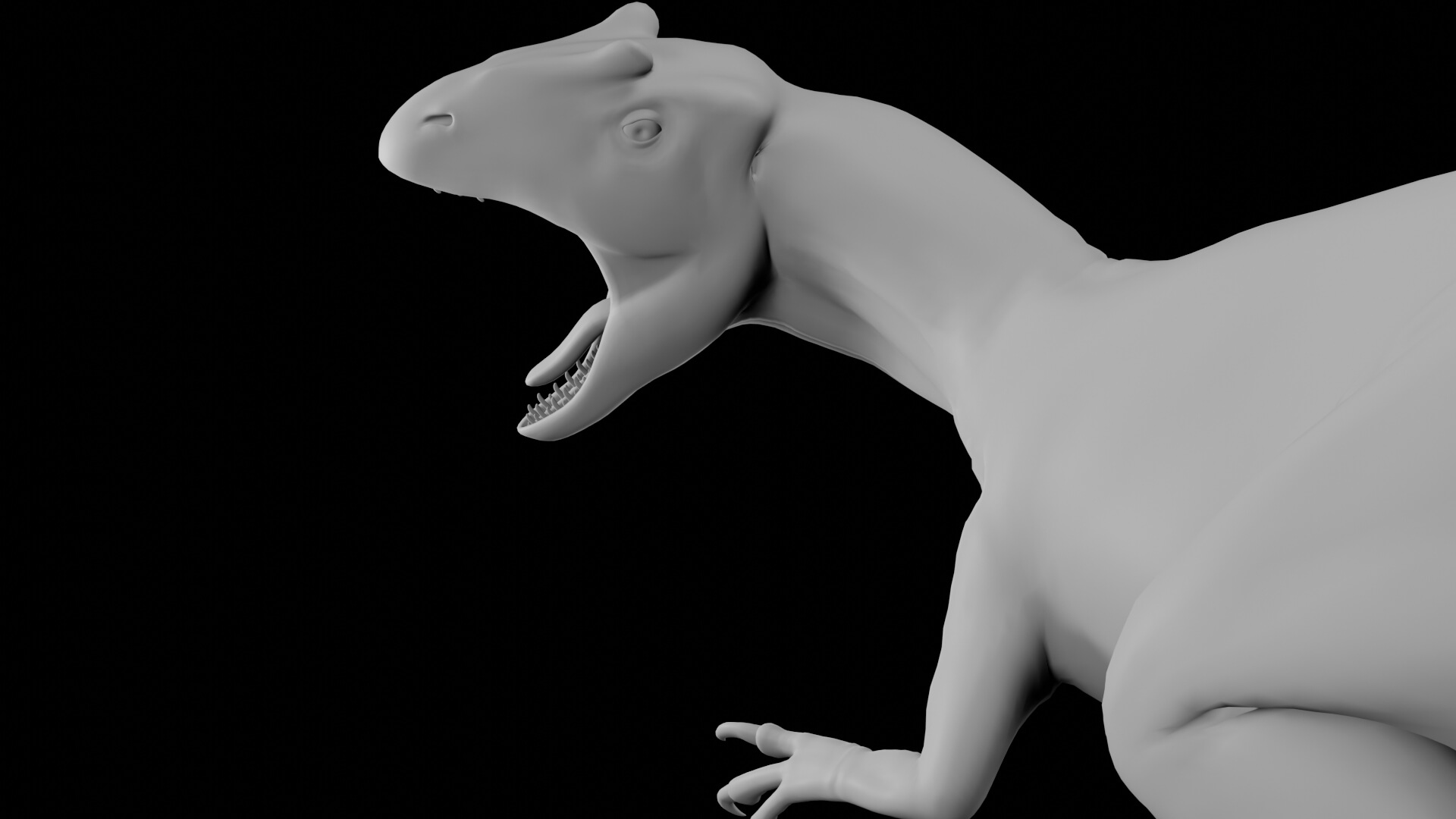 Allosaurus Base Mesh Clean Topology Ready to Rig 3D Model by Jerry10