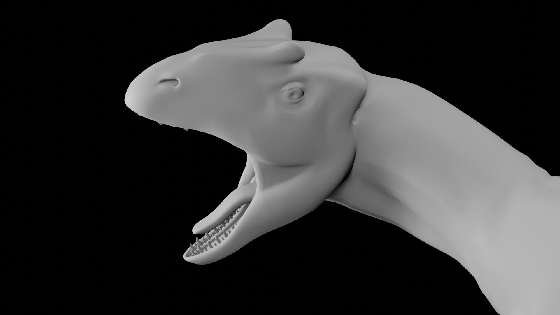 Allosaurus Base Mesh Clean Topology Ready to Rig 3D Model by Jerry10