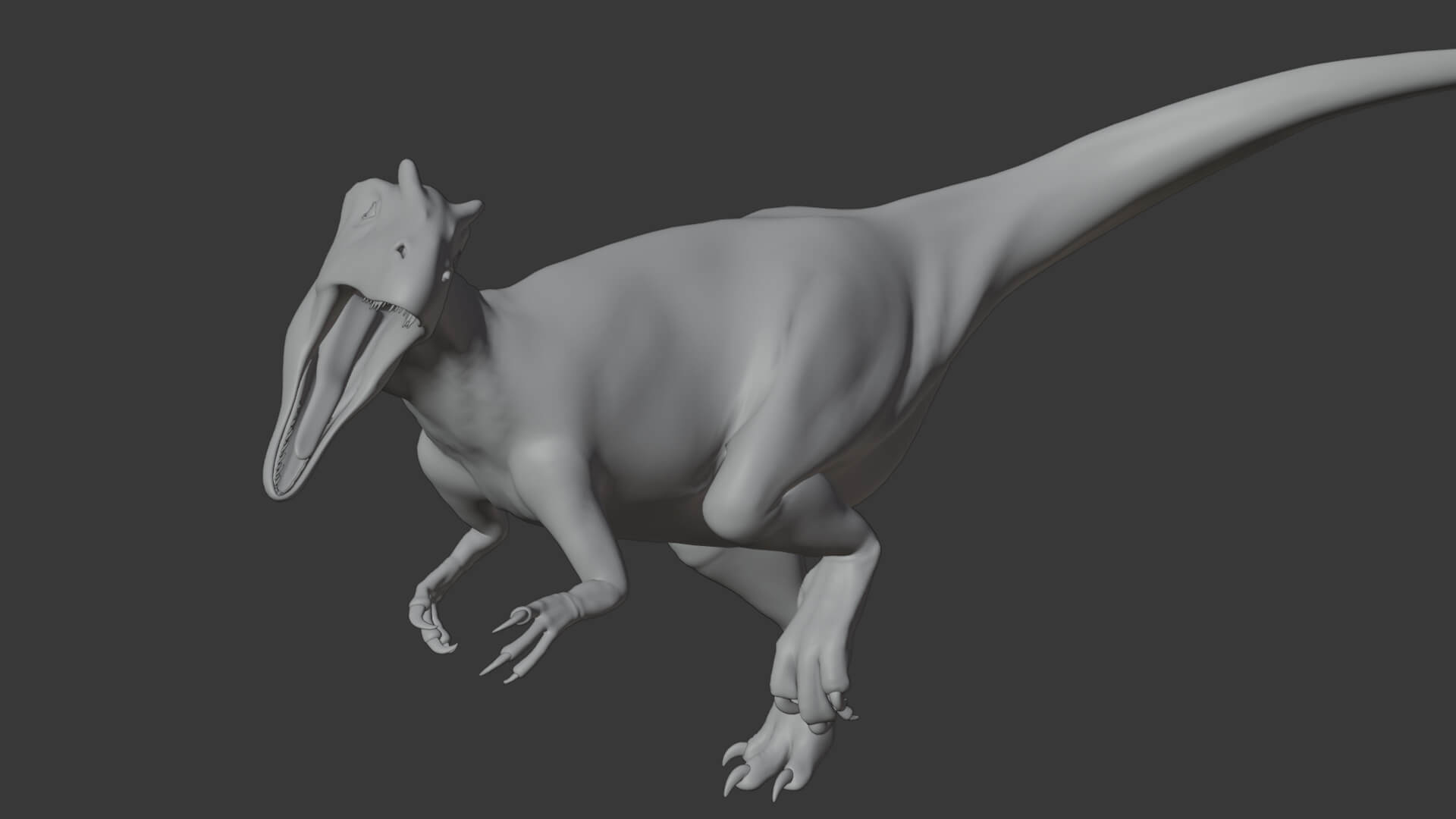 Allosaurus Base Mesh Clean Topology Ready to Rig 3D Model by Jerry10