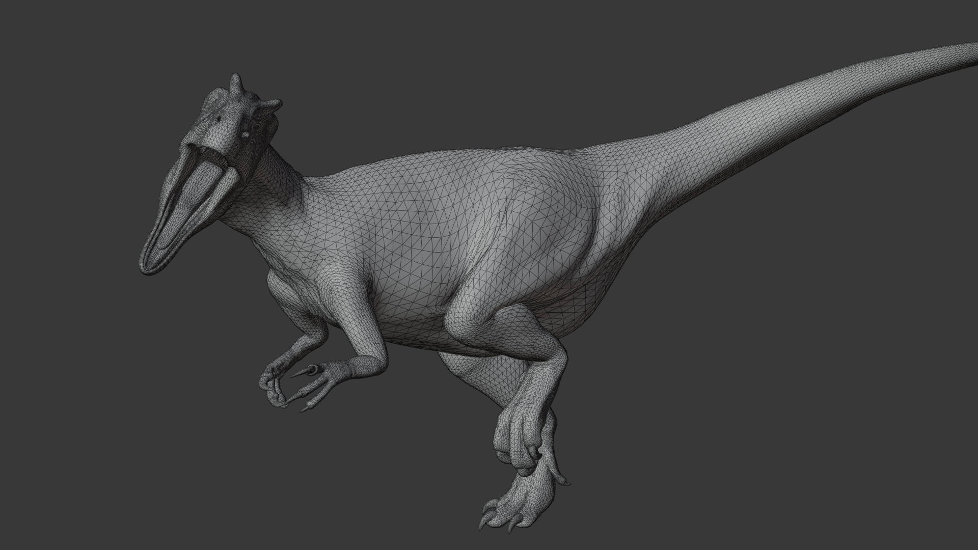Allosaurus Base Mesh Clean Topology Ready to Rig 3D Model by Jerry10