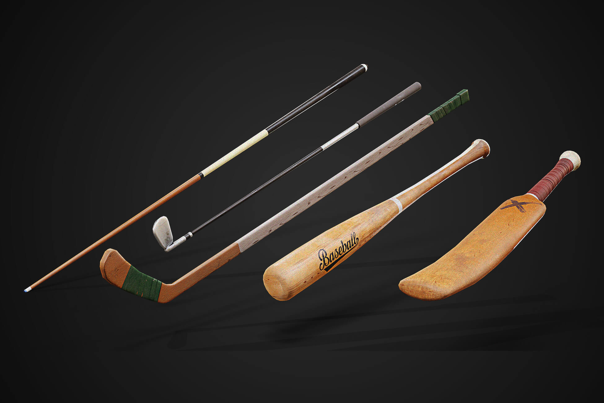 Melee Sport Weapons - 3D Model by jespermed1j