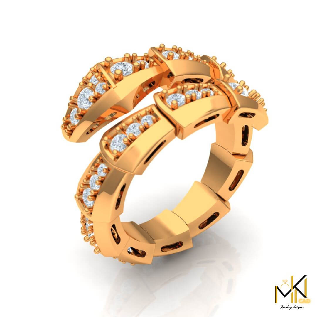 Bvlgari - Serpenti Viper Ring 3D Model by jewelry designer