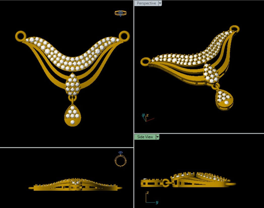 Diamond Pendent - 3D Model by jewelry designer