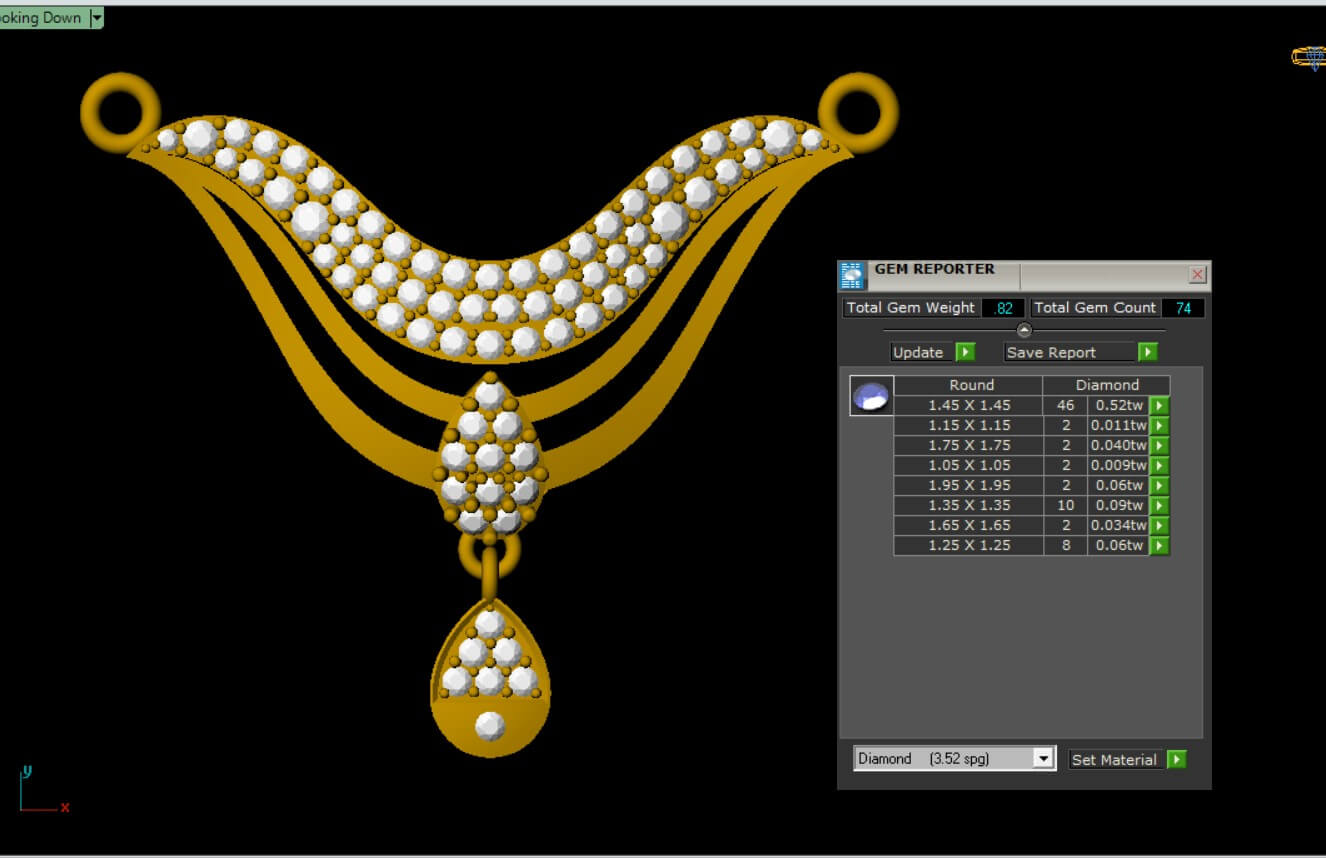 Diamond Pendent - 3D Model by jewelry designer